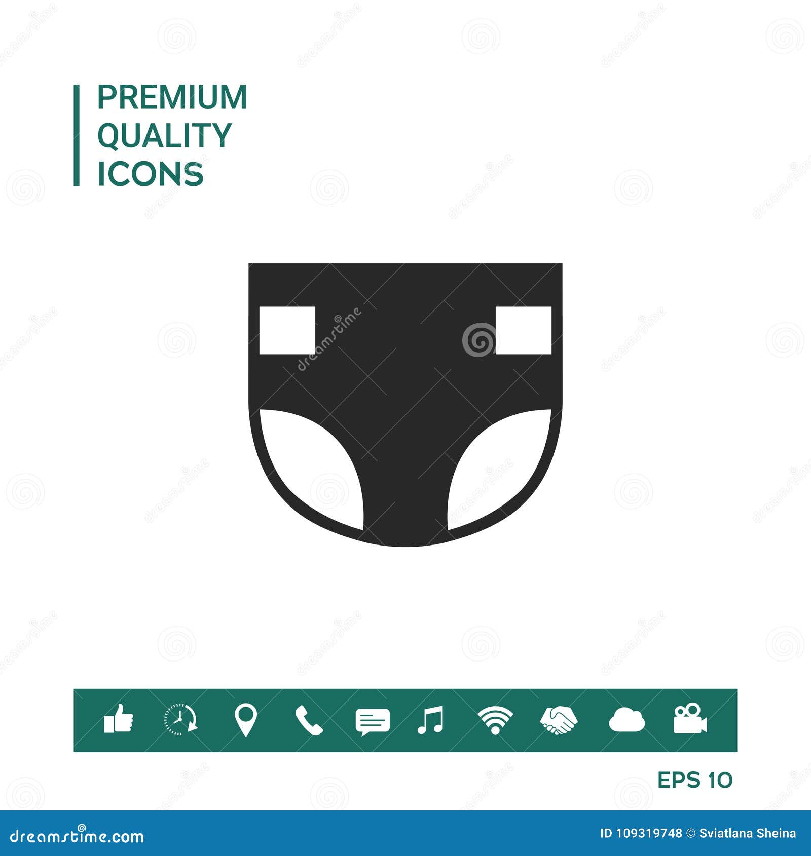 Nappy symbol icon stock vector. Illustration of icon - 109319748