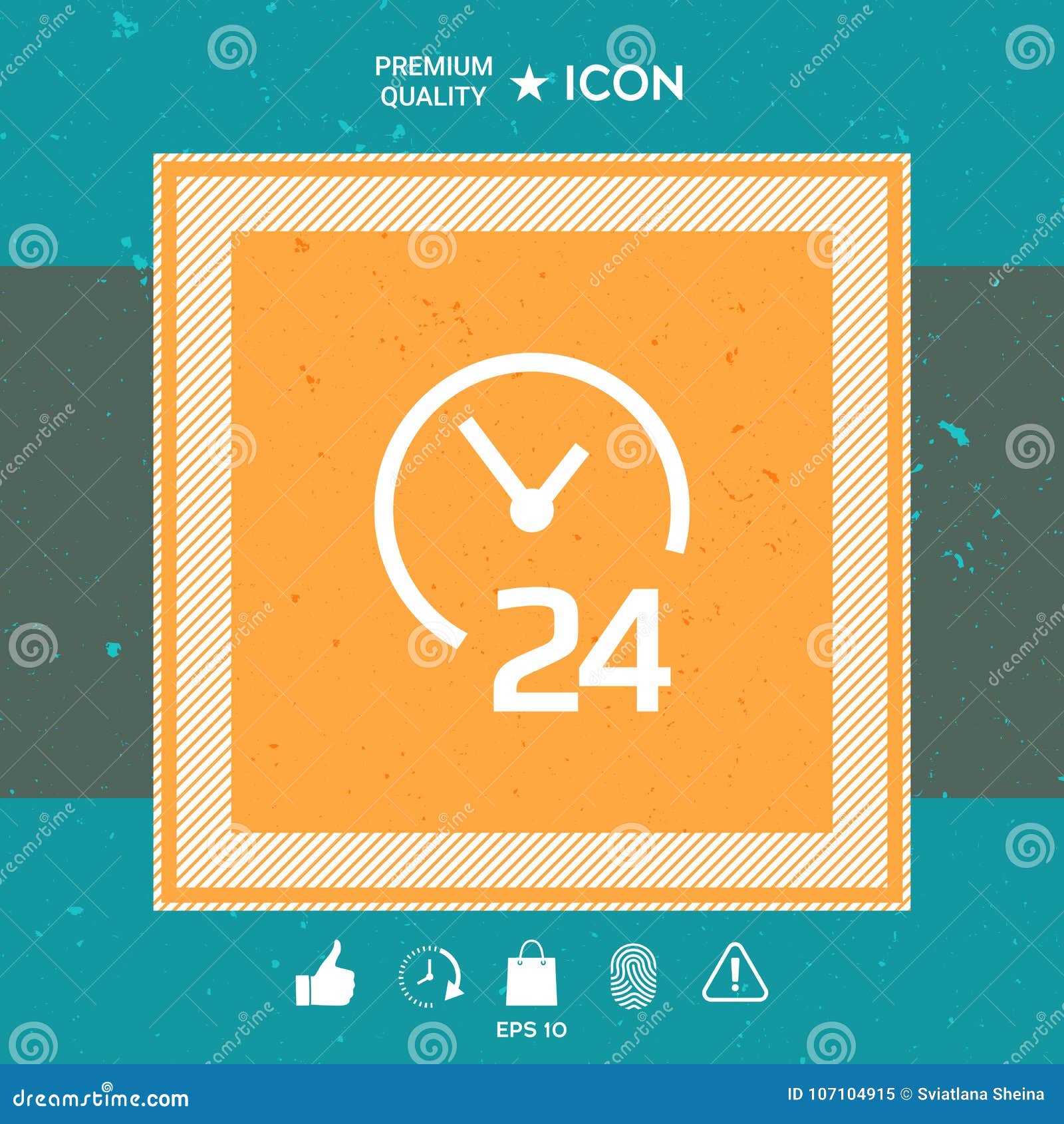 Open Around the Clock Icon. Opening Hours Symbol Icon Stock Vector ...