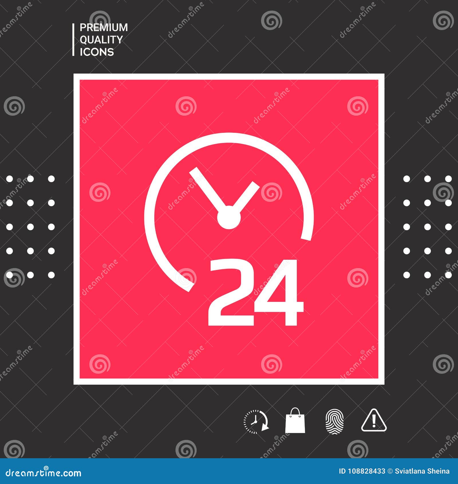 Open Around the Clock Icon. Opening Hours Symbol Icon Stock Vector ...