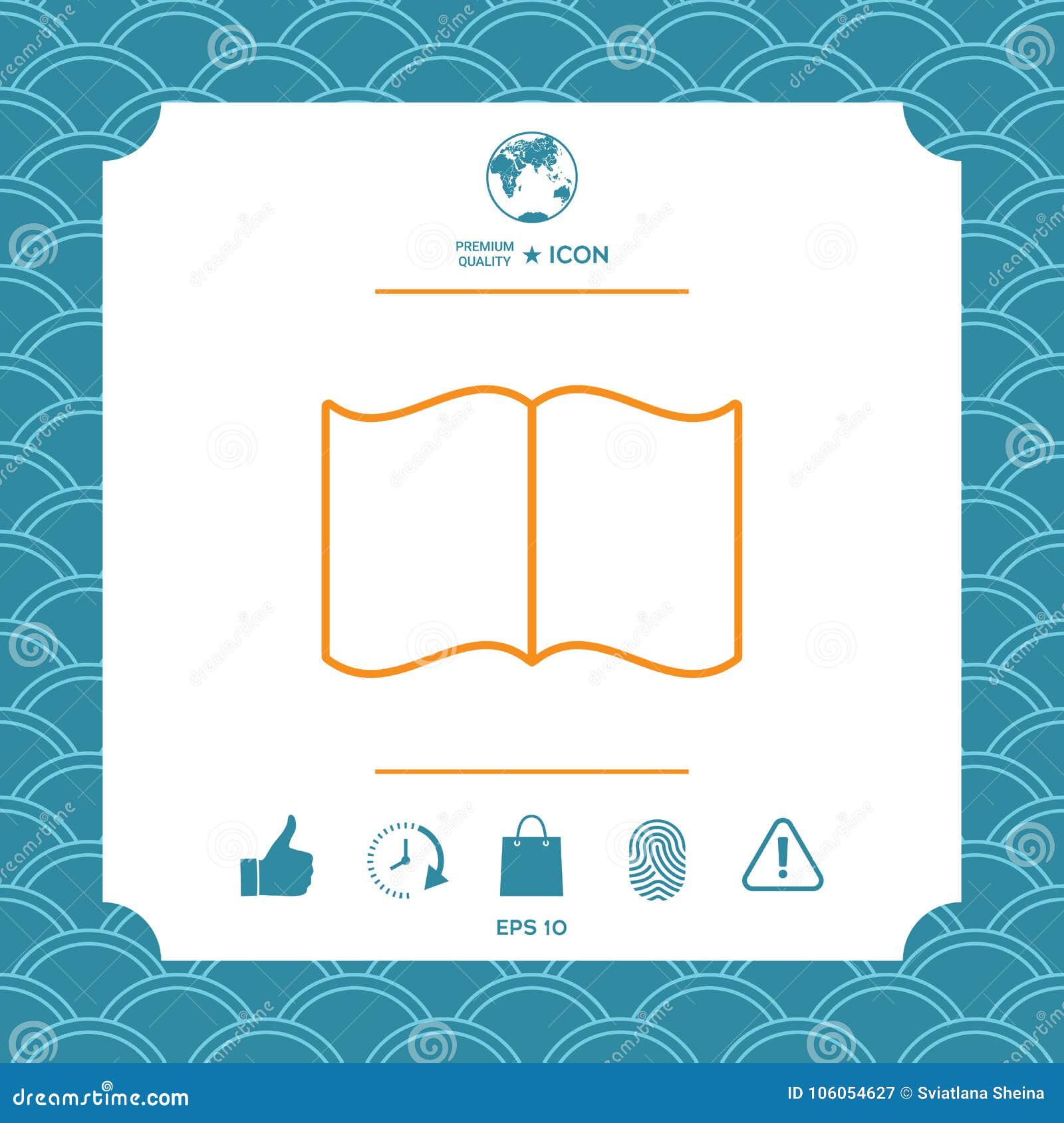 Open book symbol icon stock vector. Illustration of page - 106054627