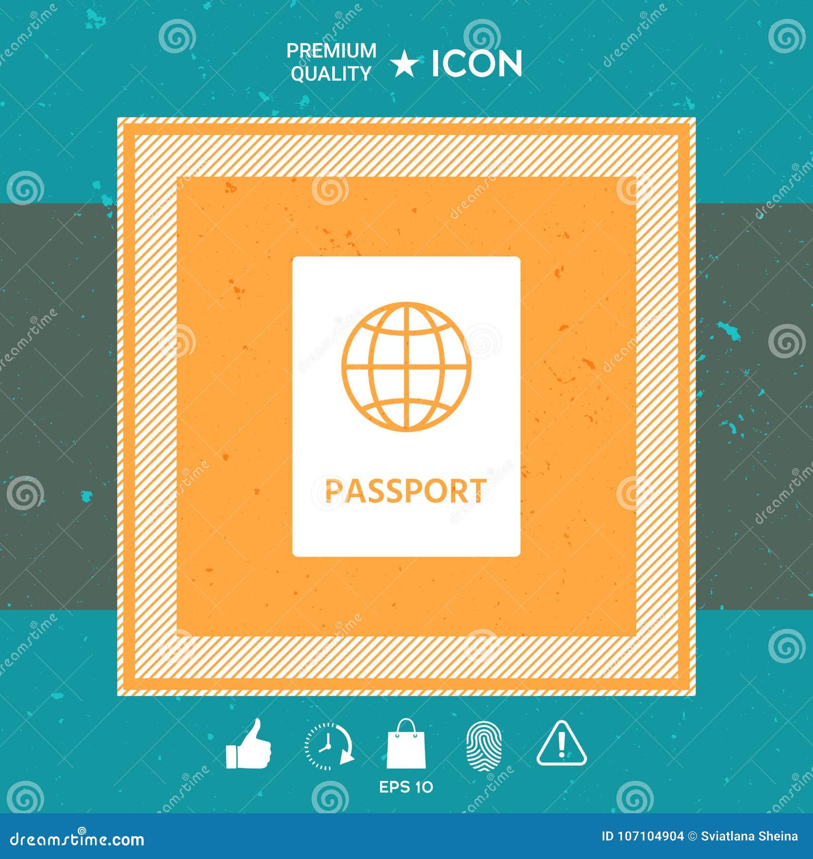 Passport symbol icon. stock vector. Illustration of nation - 107104904