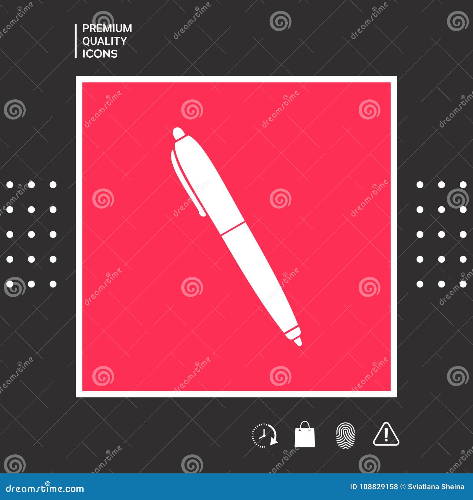 Pen symbol icon stock vector. Illustration of calligraphy - 108829158
