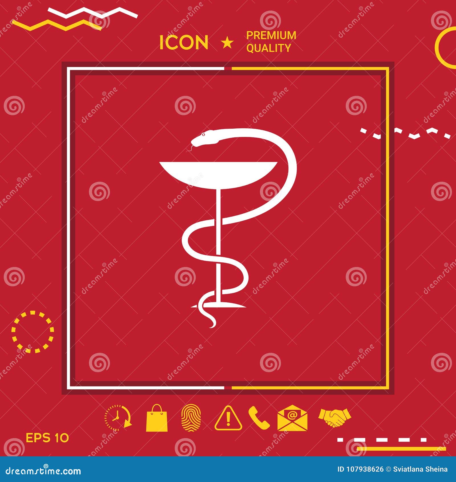 Pharmacy Symbol Medical Snake and Cup Stock Vector - Illustration of ...