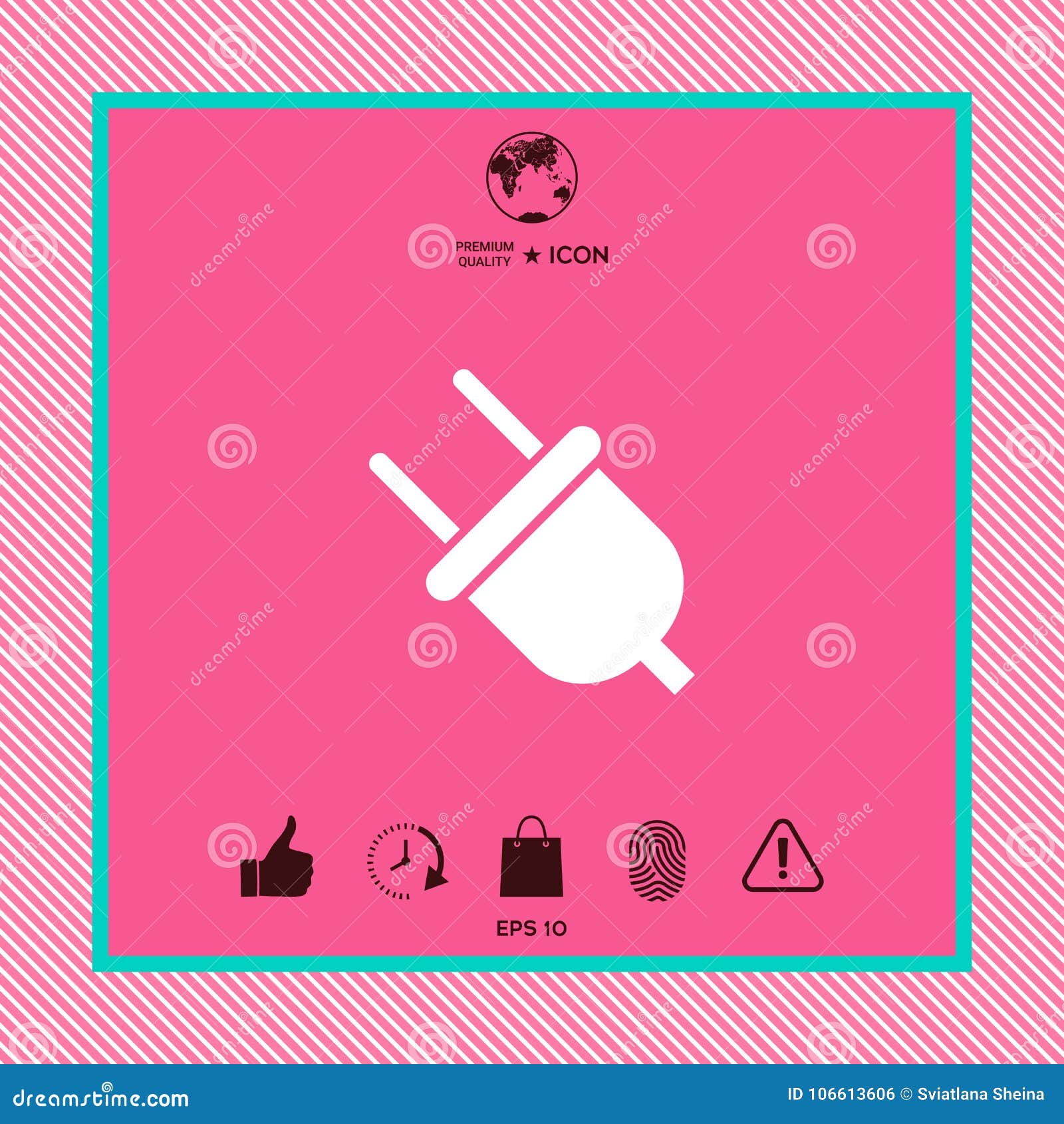 Plug symbol icon stock vector. Illustration of symbol - 106613606