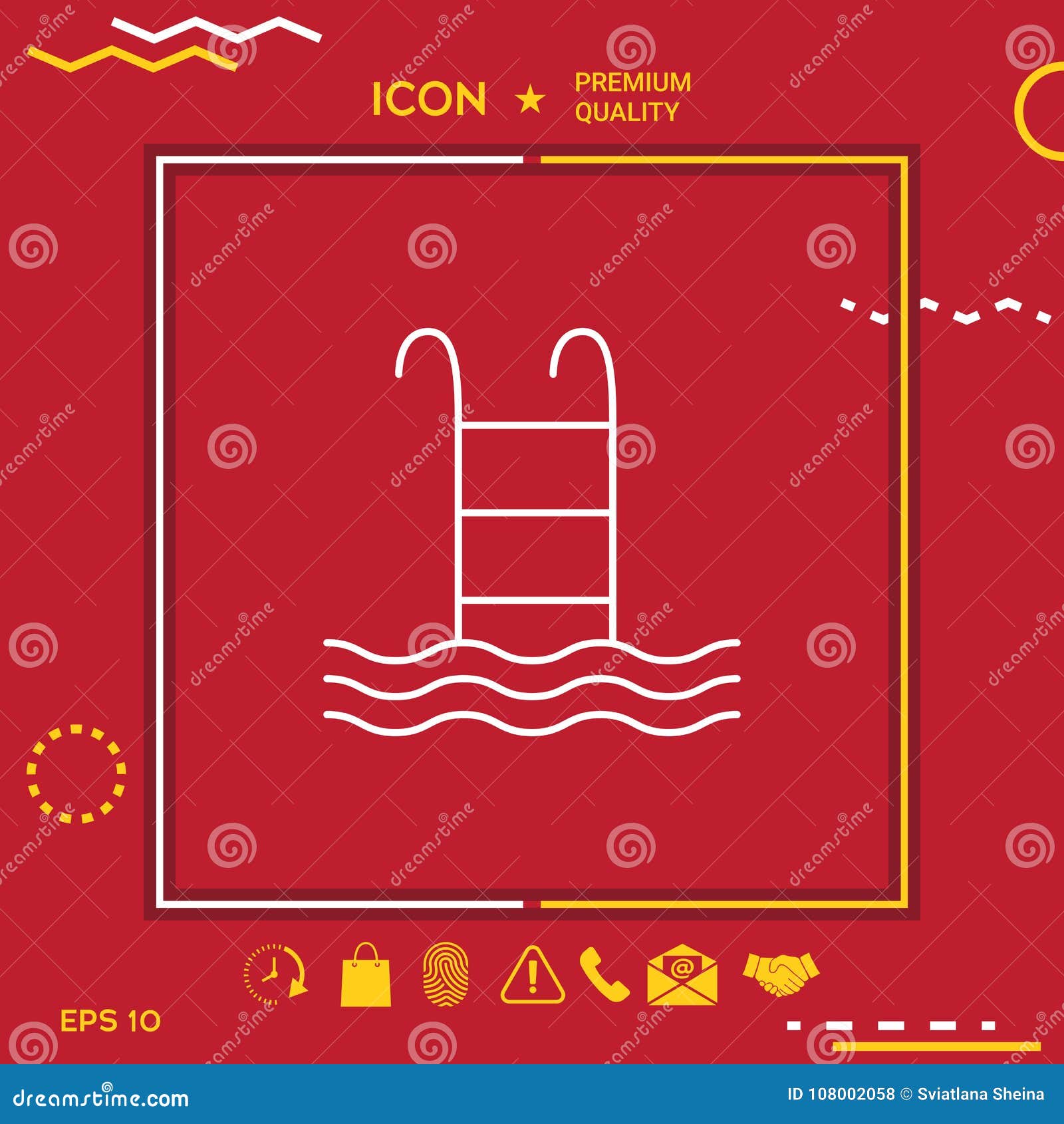 Pool symbol icon stock vector. Illustration of summer - 108002058
