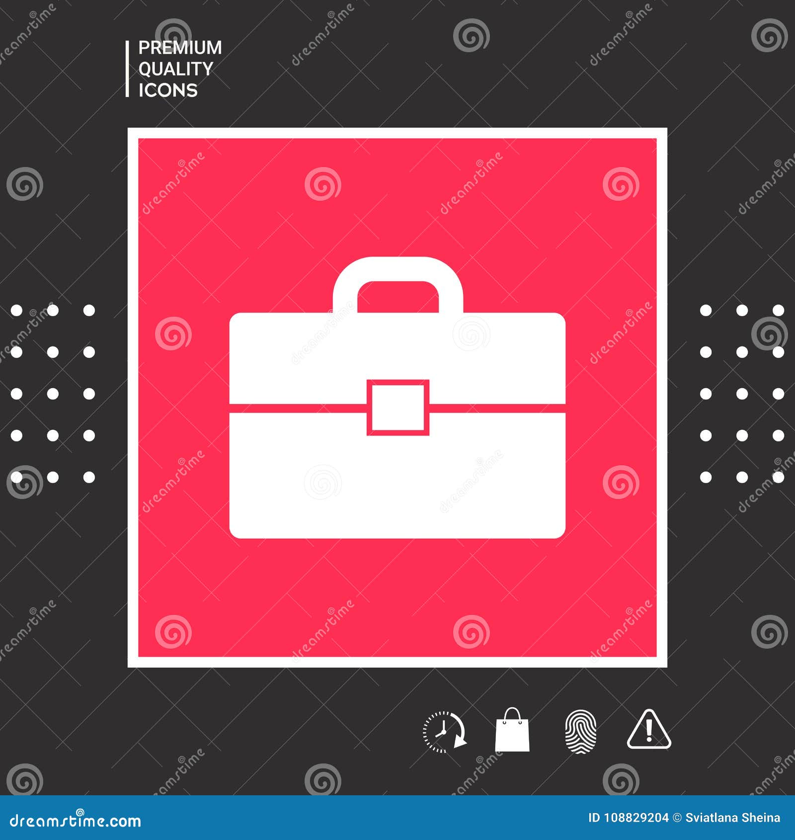 Portfolio symbol icon stock vector. Illustration of briefcase - 108829204