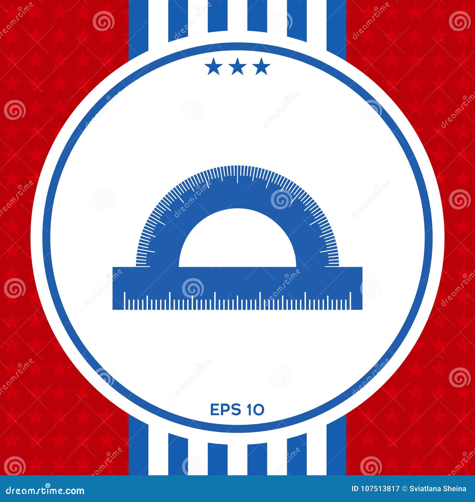 Protractor symbol icon stock vector. Illustration of geometry - 107513817