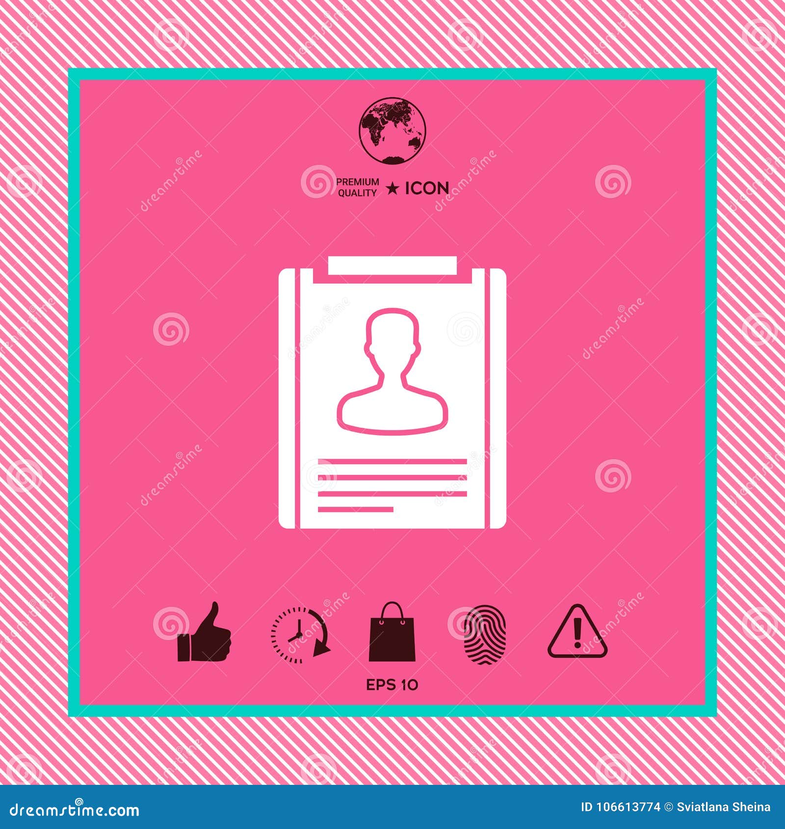Resume symbol icon stock vector. Illustration of resources - 106613774