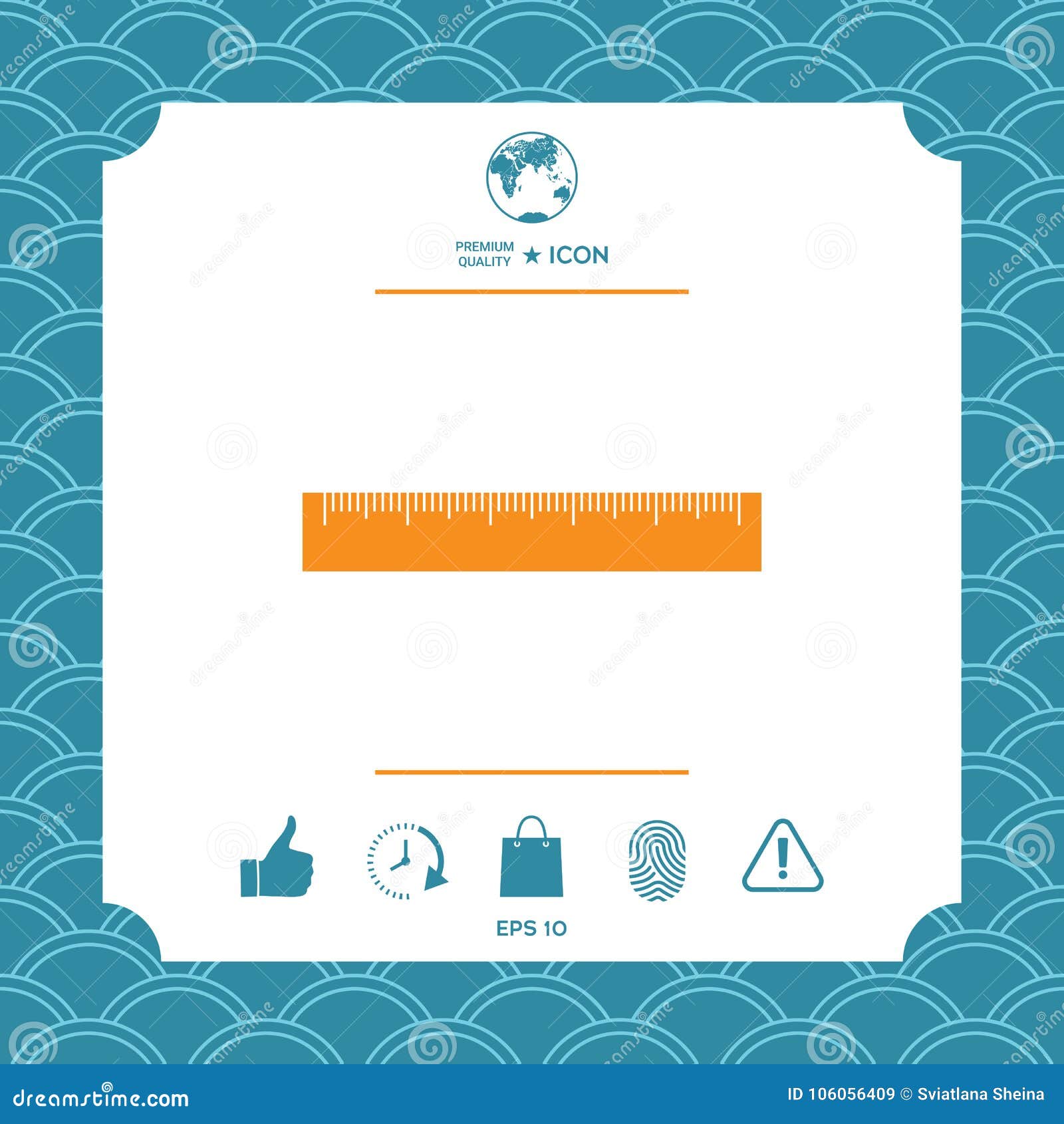 The ruler icon stock vector. Illustration of line, icon - 106056409