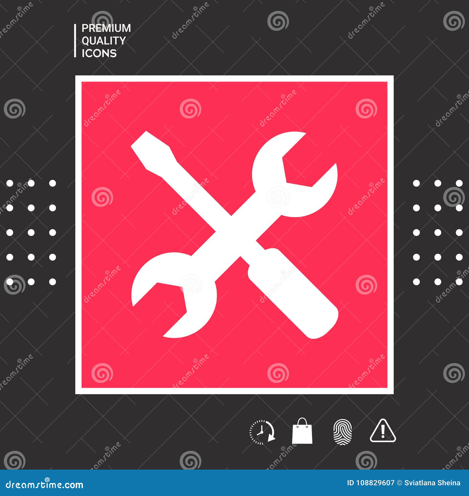 Settings Icon - Wrench and Screwdriver Stock Vector - Illustration of ...