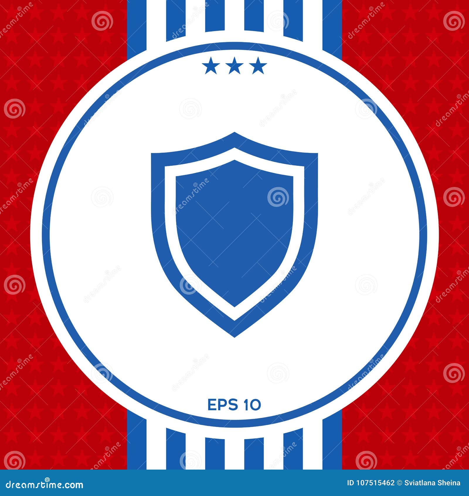 Shield. Protection icon stock vector. Illustration of protect - 107515462