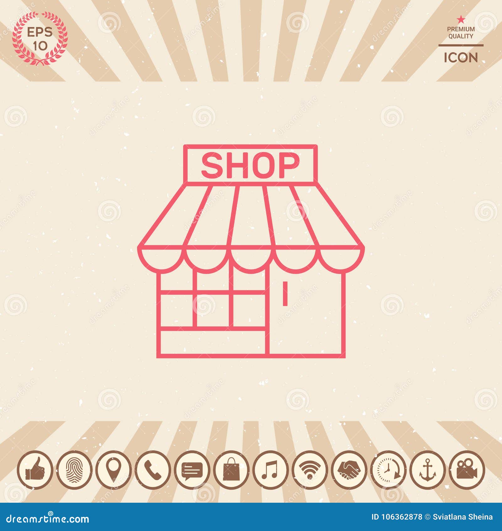 Shop symbol icon stock vector. Illustration of design - 106362878