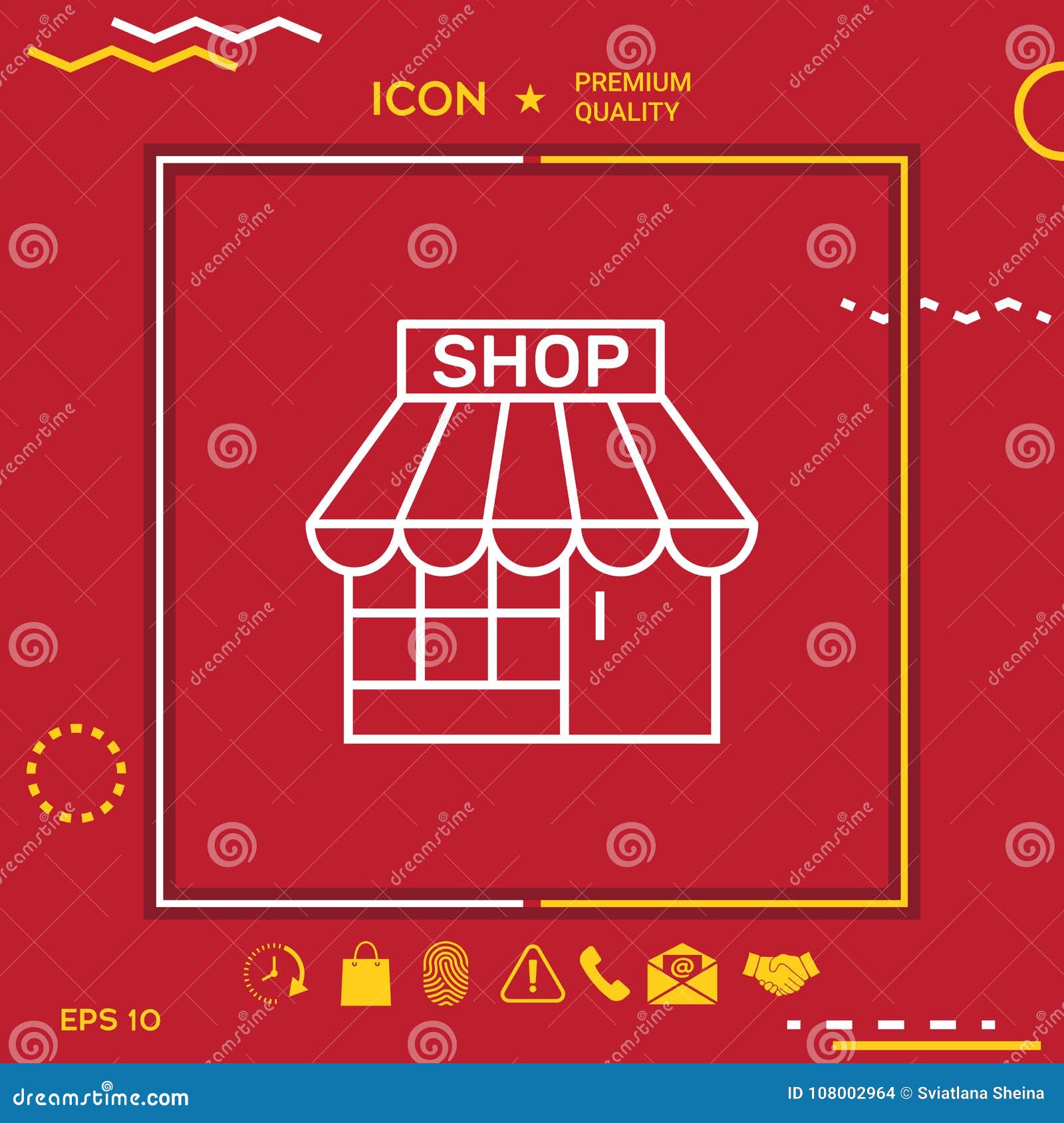 Shop symbol icon stock vector. Illustration of restaurant - 108002964