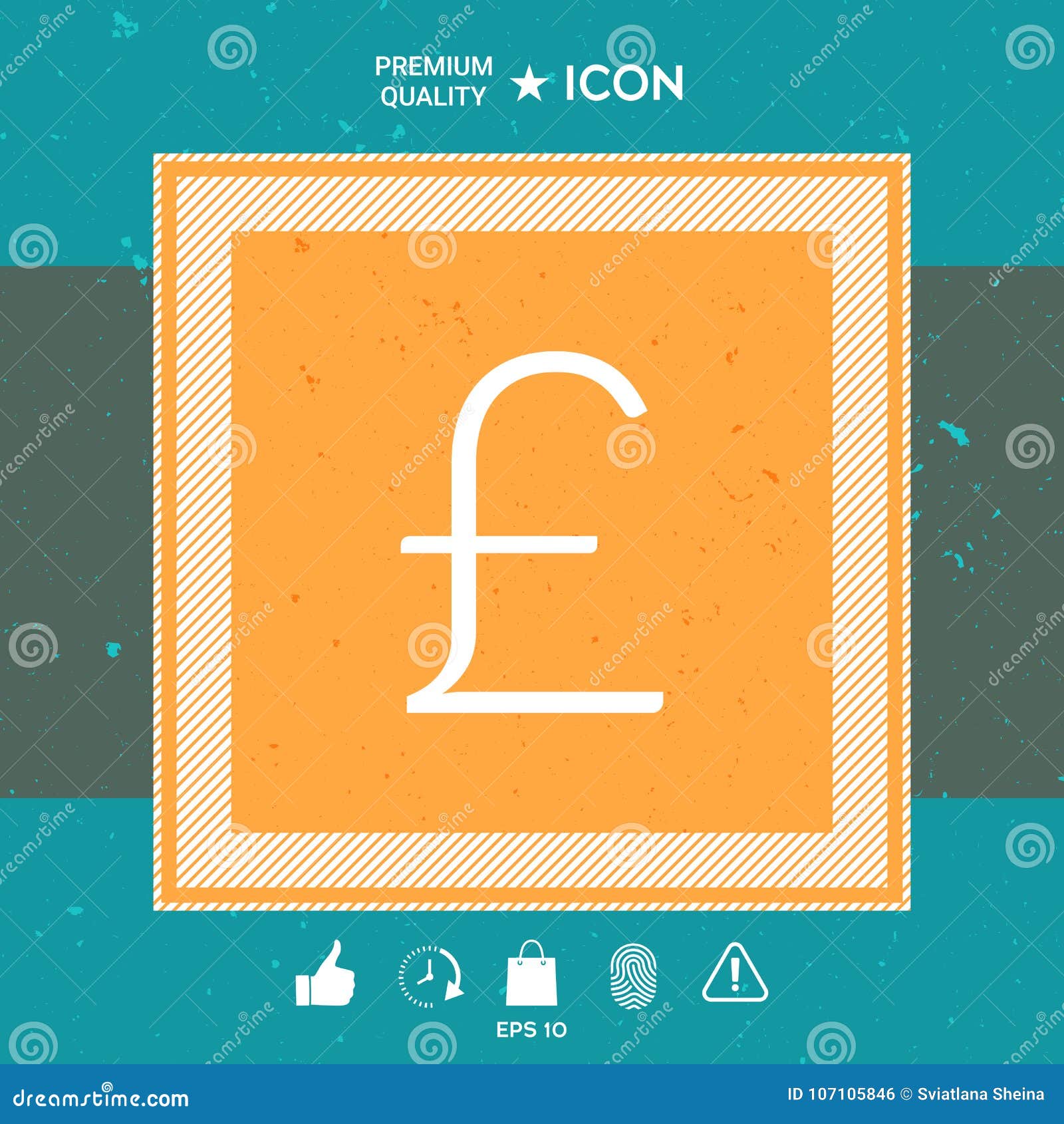 Sterling symbol icon stock vector. Illustration of symbol - 107105846