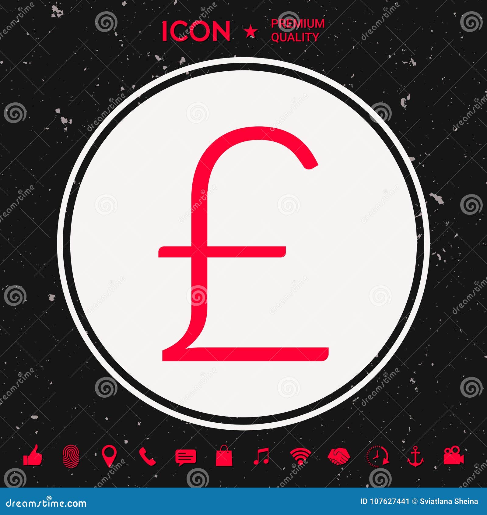 Sterling symbol icon stock vector. Illustration of business - 107627441