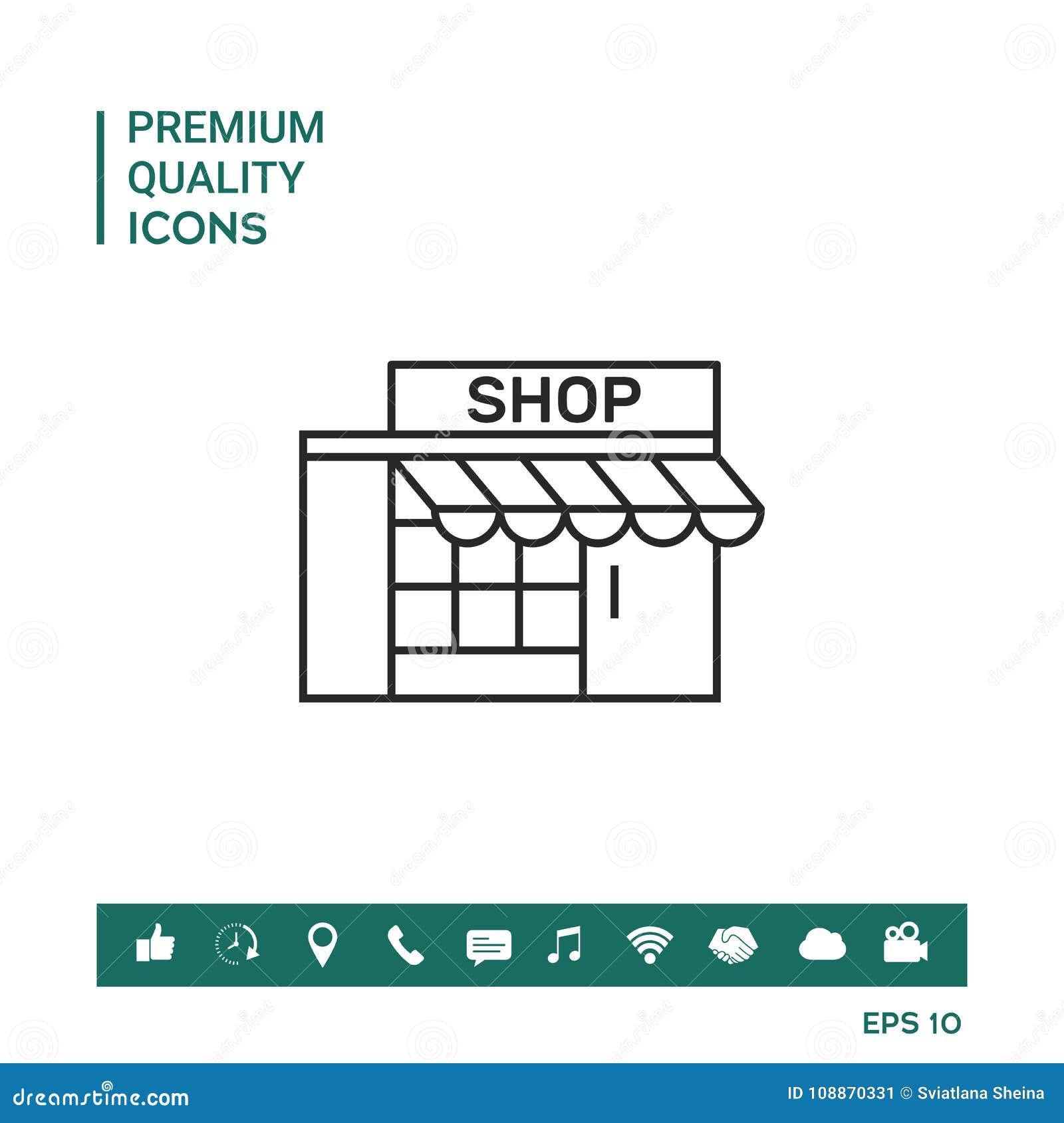 Store symbol icon stock vector. Illustration of retail - 108870331