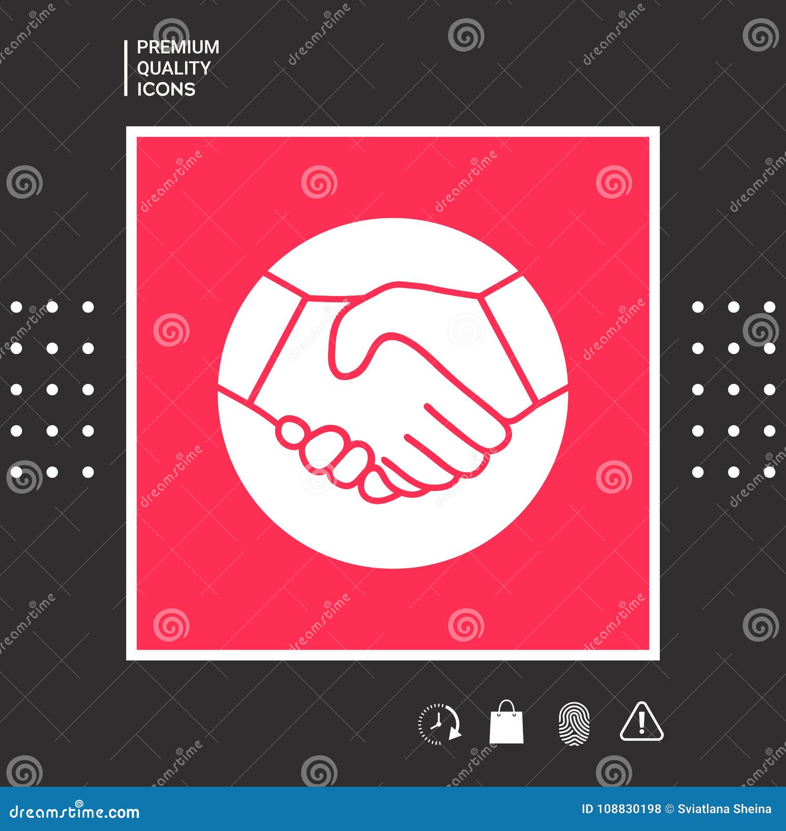 Symbol of Handshake in Circle. Icon Stock Vector - Illustration of ...