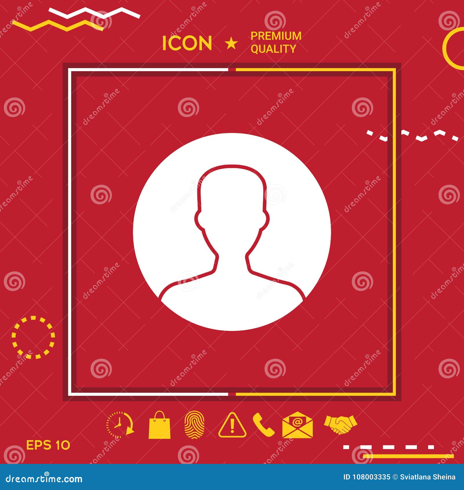 Symbol of User Icon in Circle. Profile Icon. Stock Vector ...
