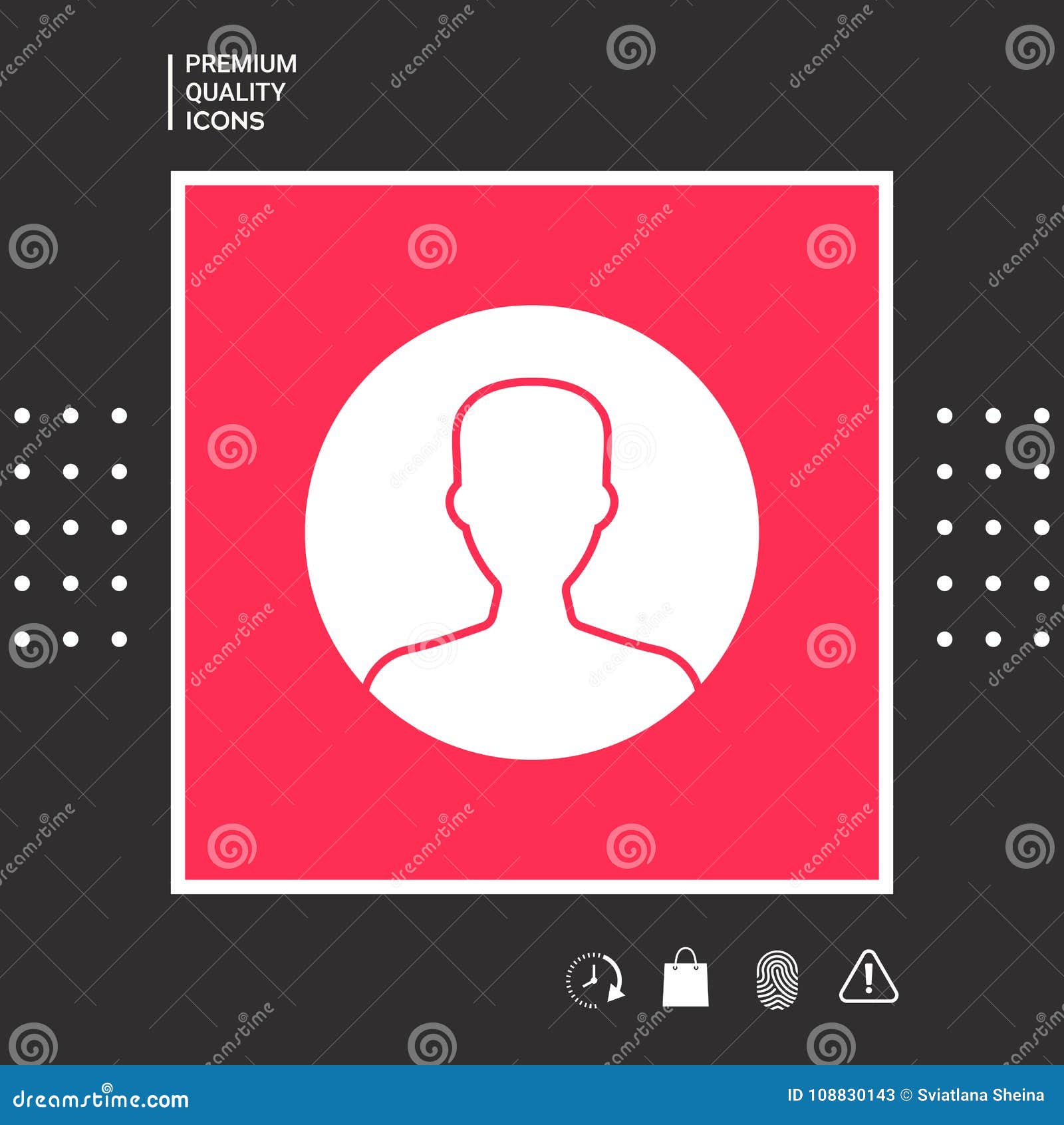 Symbol of User Icon in Circle. Profile Icon. Stock Vector ...