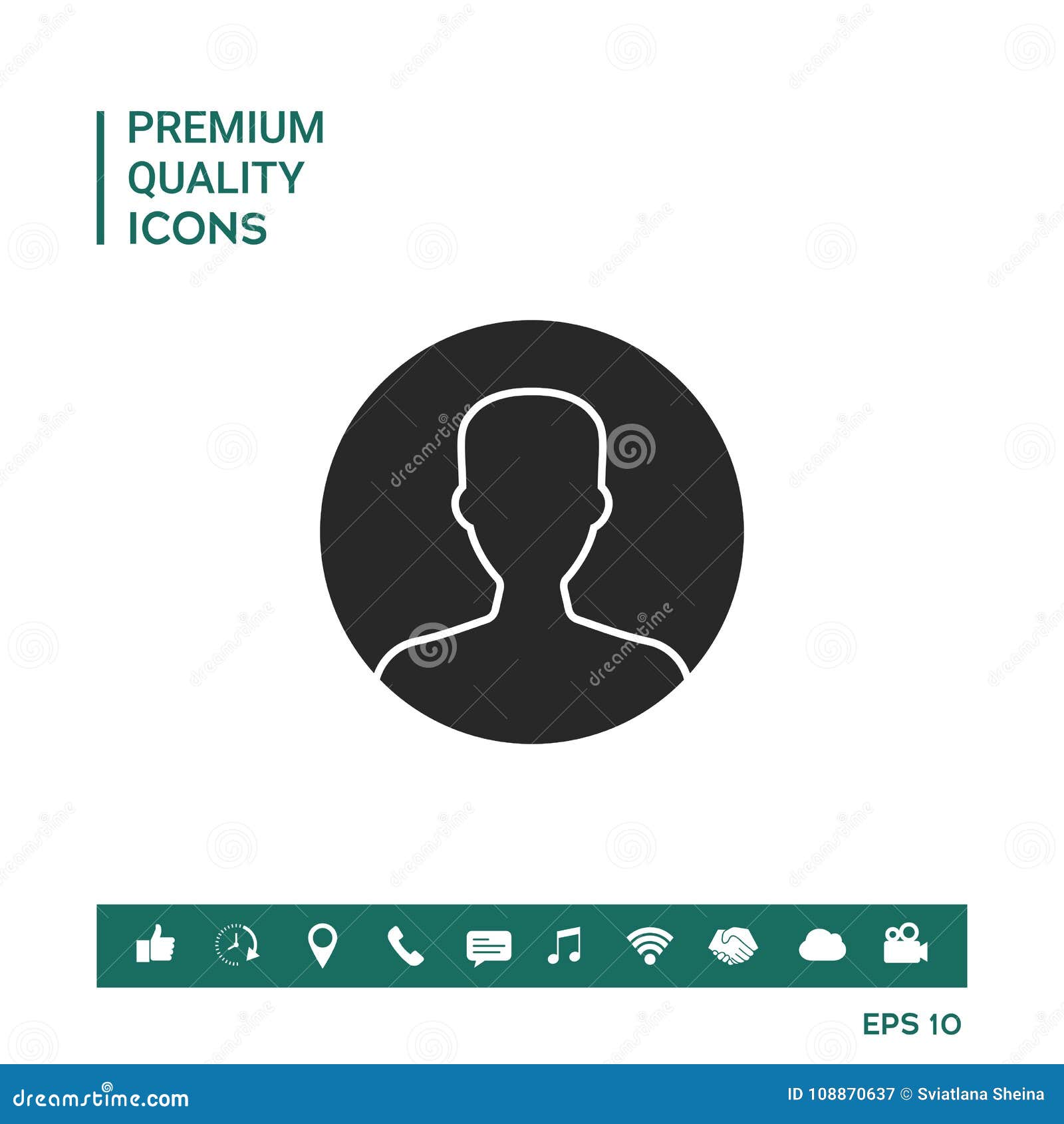 Symbol of User Icon in Circle. Profile Icon. Stock Vector ...