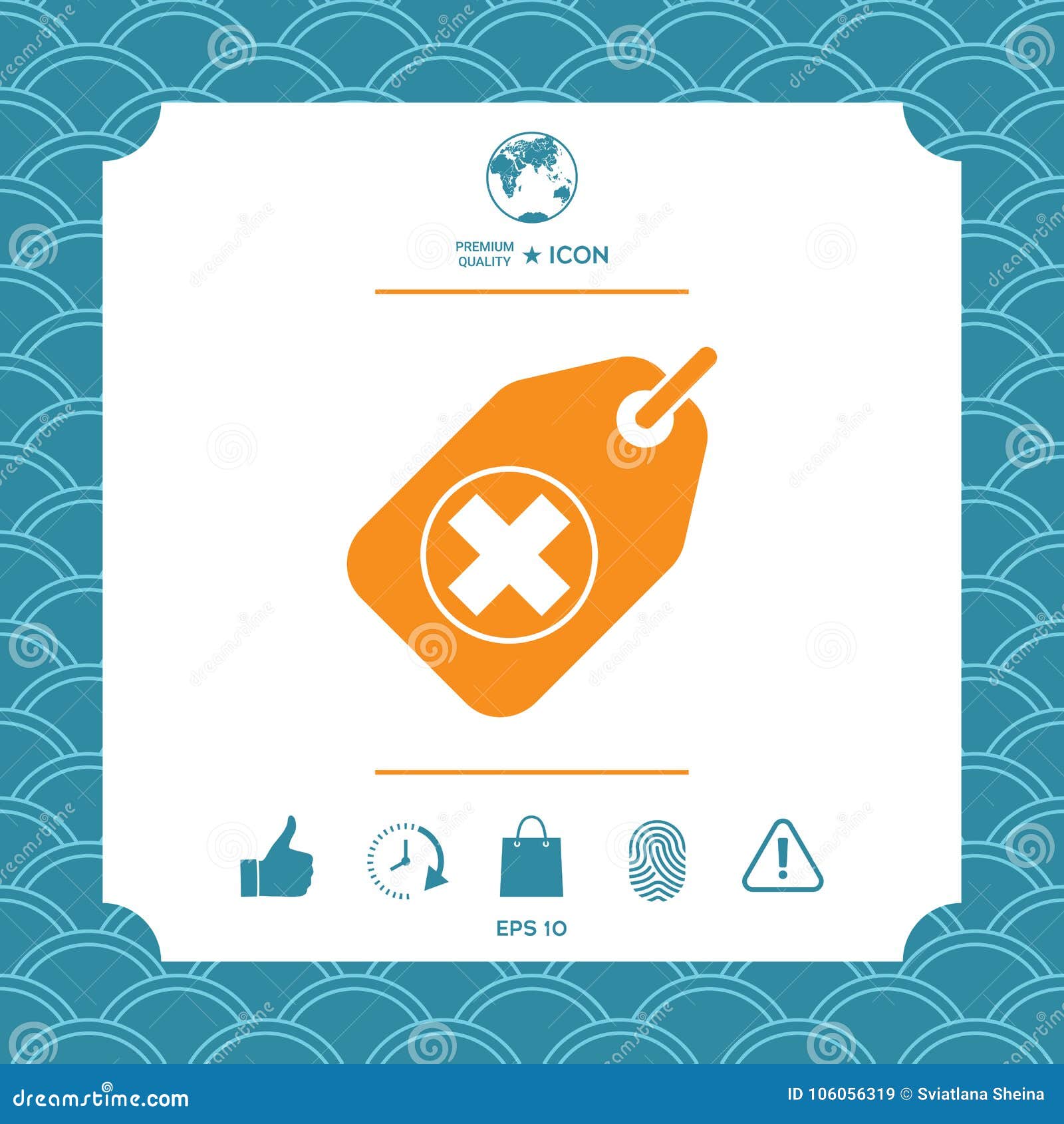 Tag with a medical cross stock vector. Illustration of pharmacy - 106056319