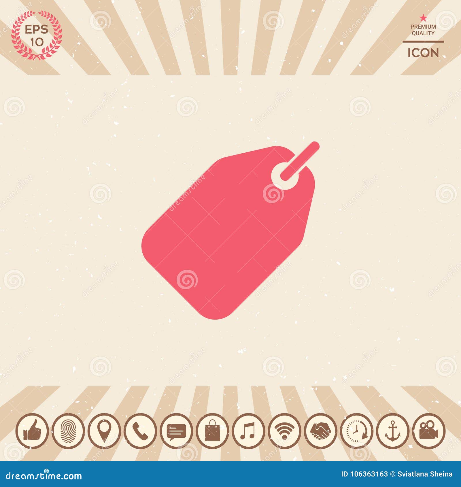 Tag symbol icon stock vector. Illustration of retail - 106363163