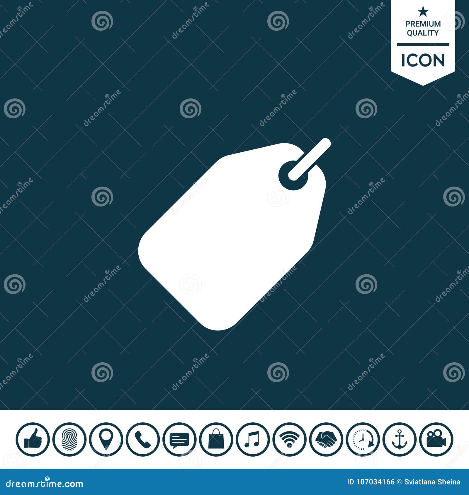 Tag symbol icon stock vector. Illustration of label - 107034166