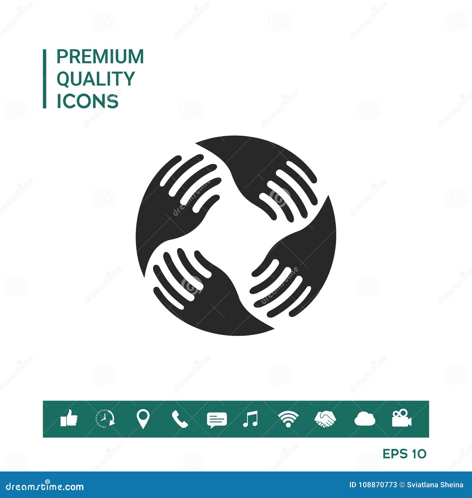 Teamwork Hands Logo. Human Connection Stock Vector - Illustration of ...