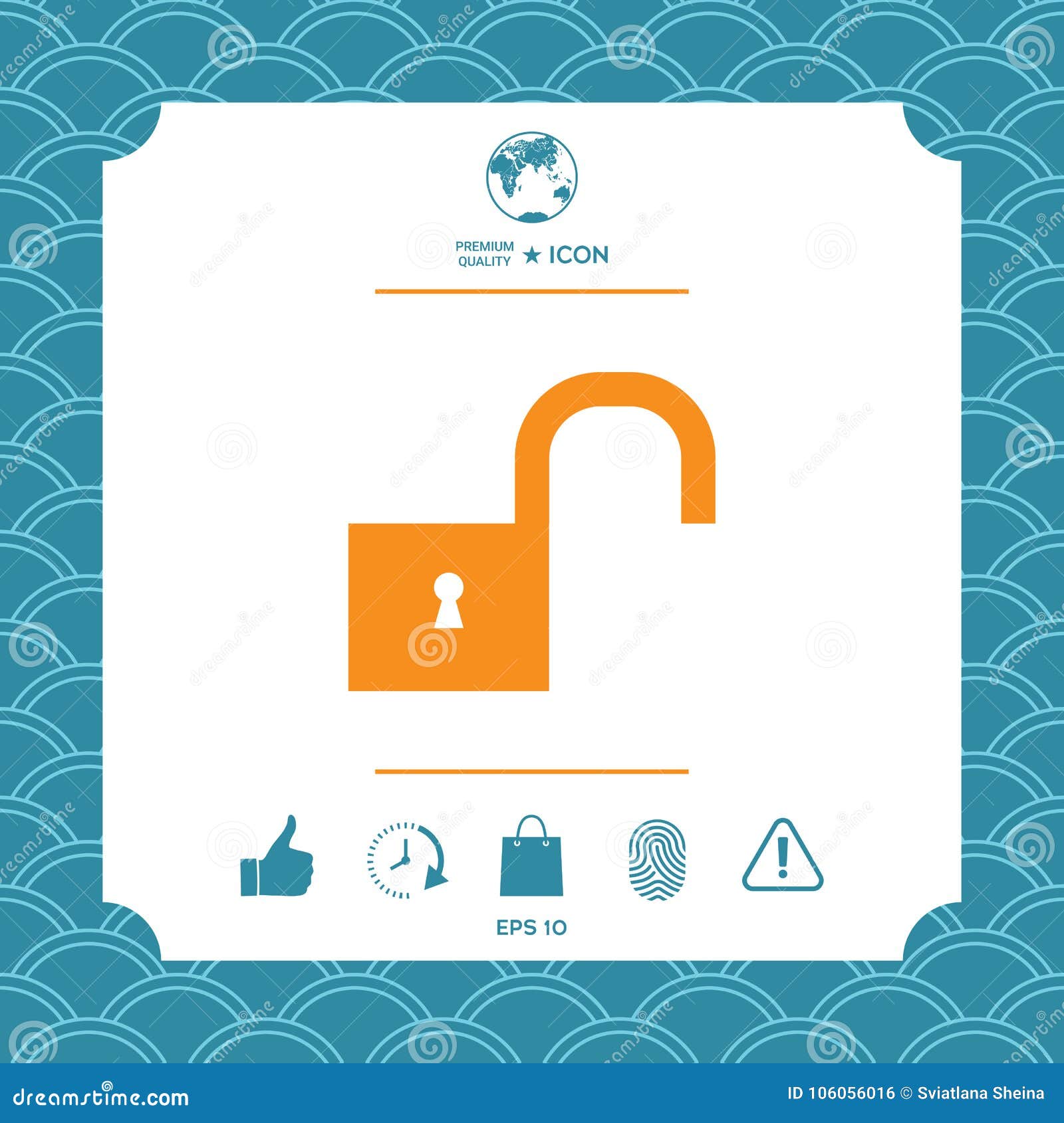 Unlock symbol icon stock vector. Illustration of element - 106056016