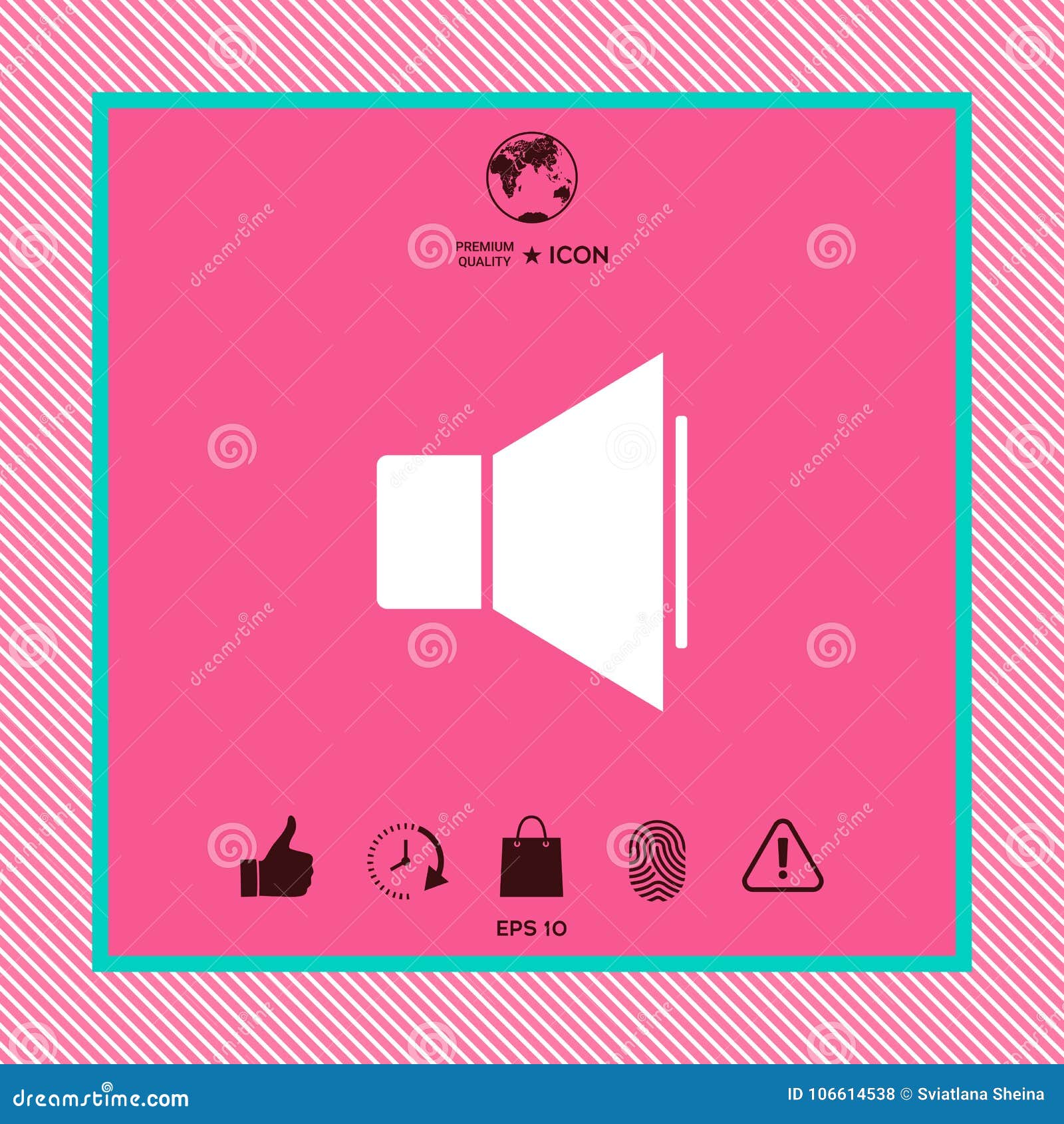 Volume symbol icon stock vector. Illustration of element - 106614538