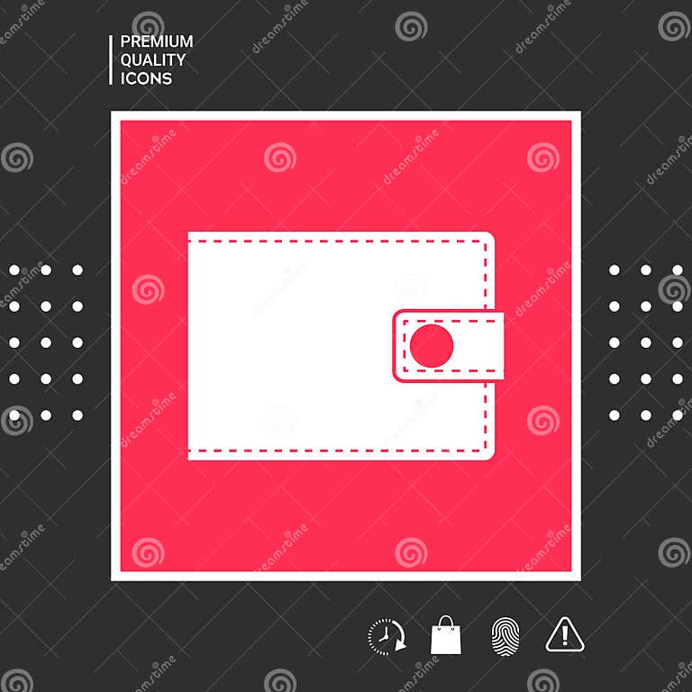 Wallet symbol icon stock vector. Illustration of currency - 108830646