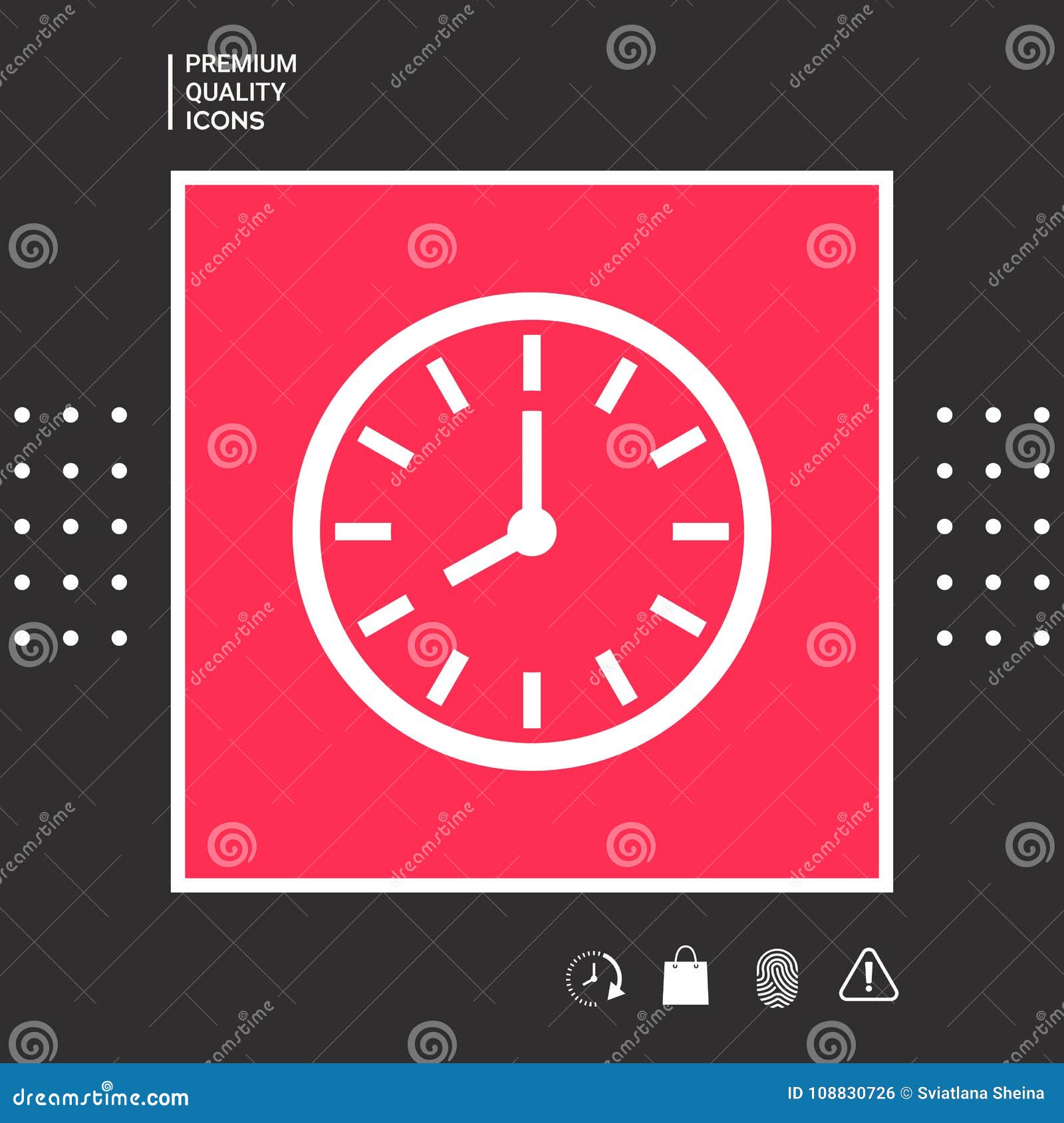 Watch symbol icon stock vector. Illustration of office - 108830726