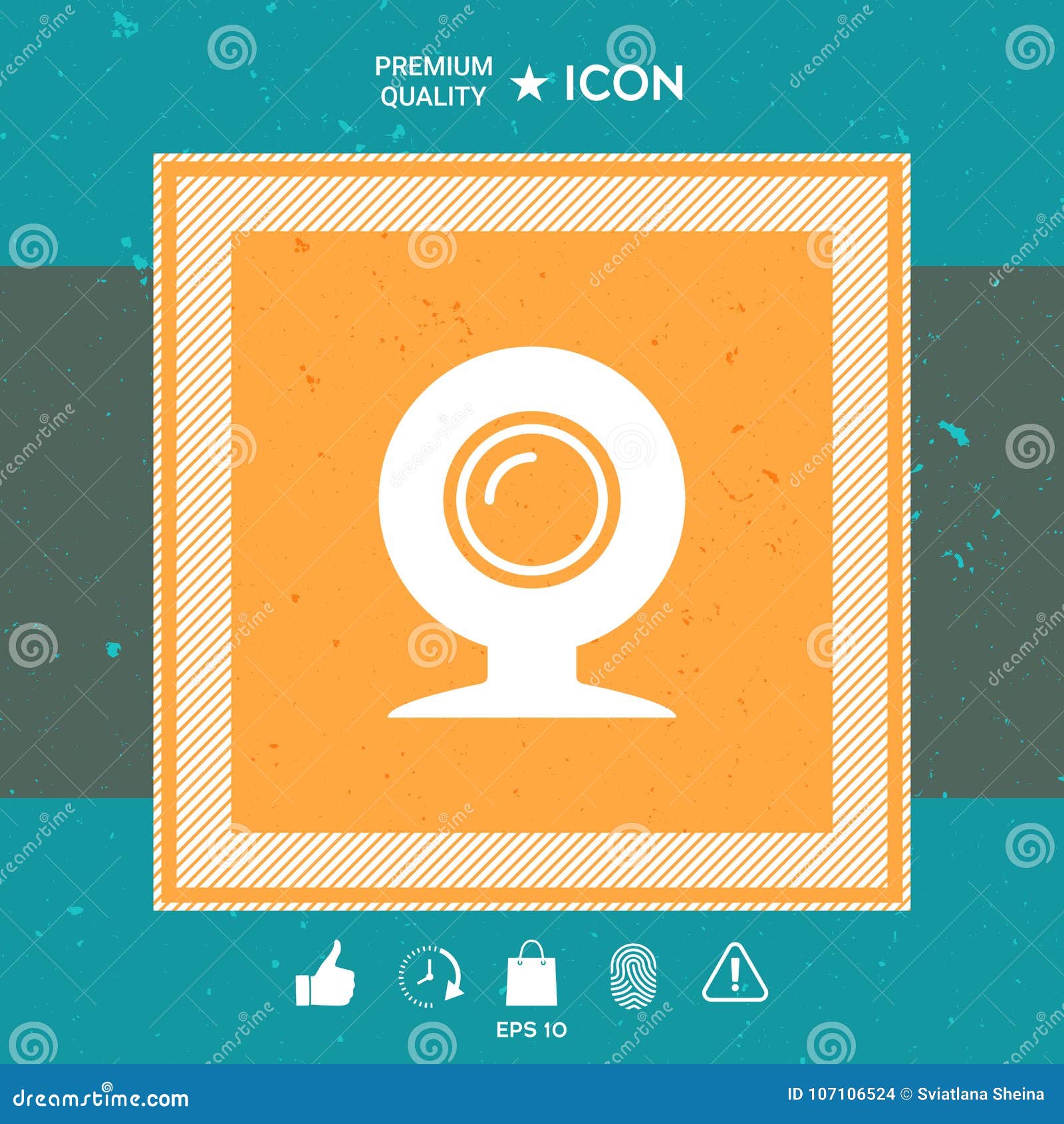 Webcam symbol icon stock vector. Illustration of connection - 107106524