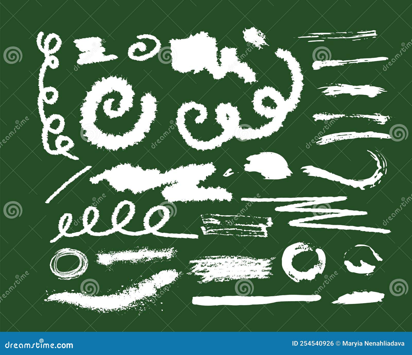 Graphic Elements with Chalk. Vector Illustration Stock Illustration ...