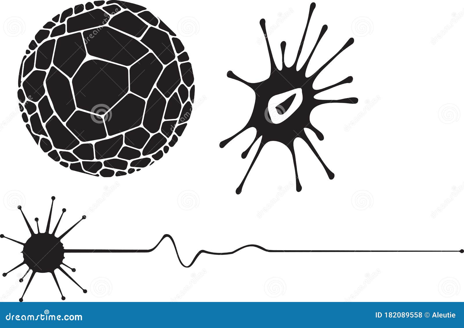 Biological Graphic Elements Stock Vector - Illustration of objects ...