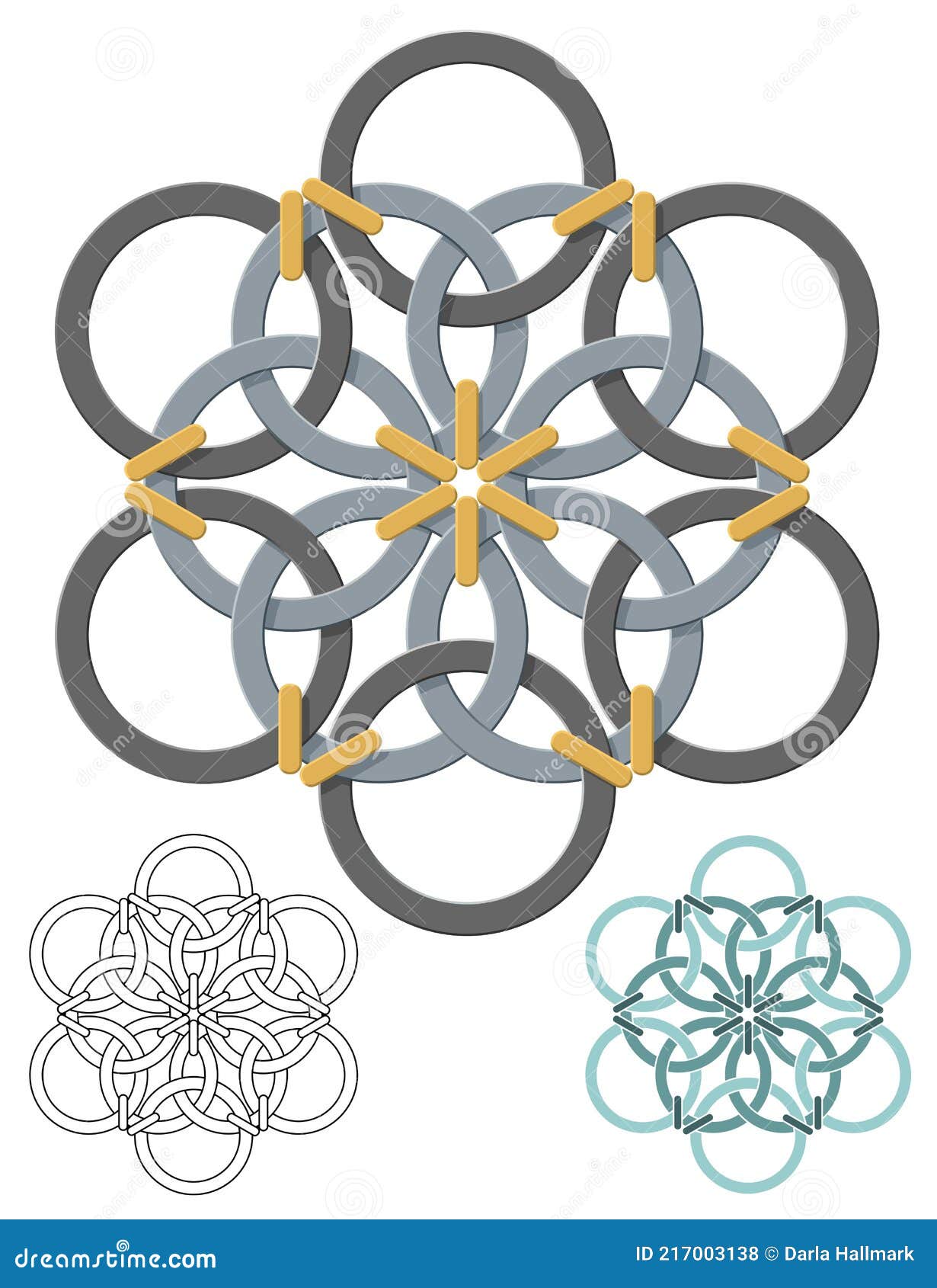 Graphic Emblem of Interlaced Circles Stock Vector - Illustration of ... Graphic Emblem of Interlaced Circles Stock Vector - Illustration of ...