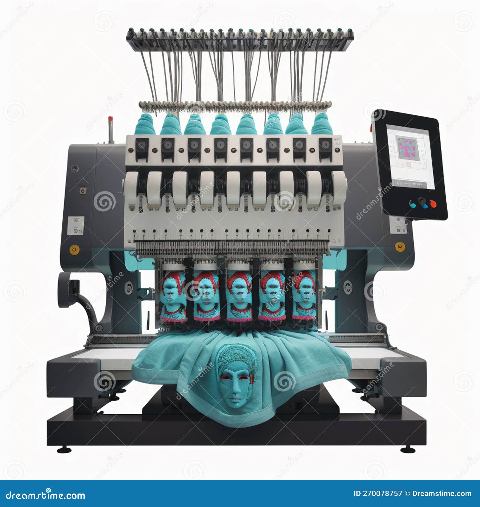 Graphic Embroidery Machine PROFESSIONAL TEXTILE Stock Illustration ...