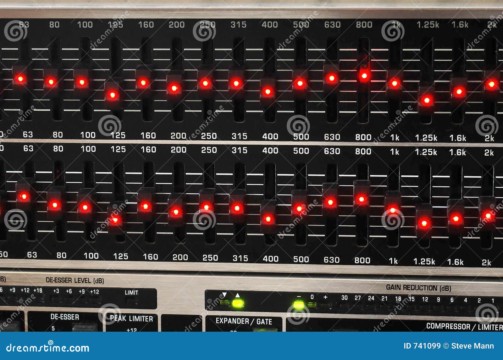 Graphic EQ stock image. Image of frequencies, recording - 741099