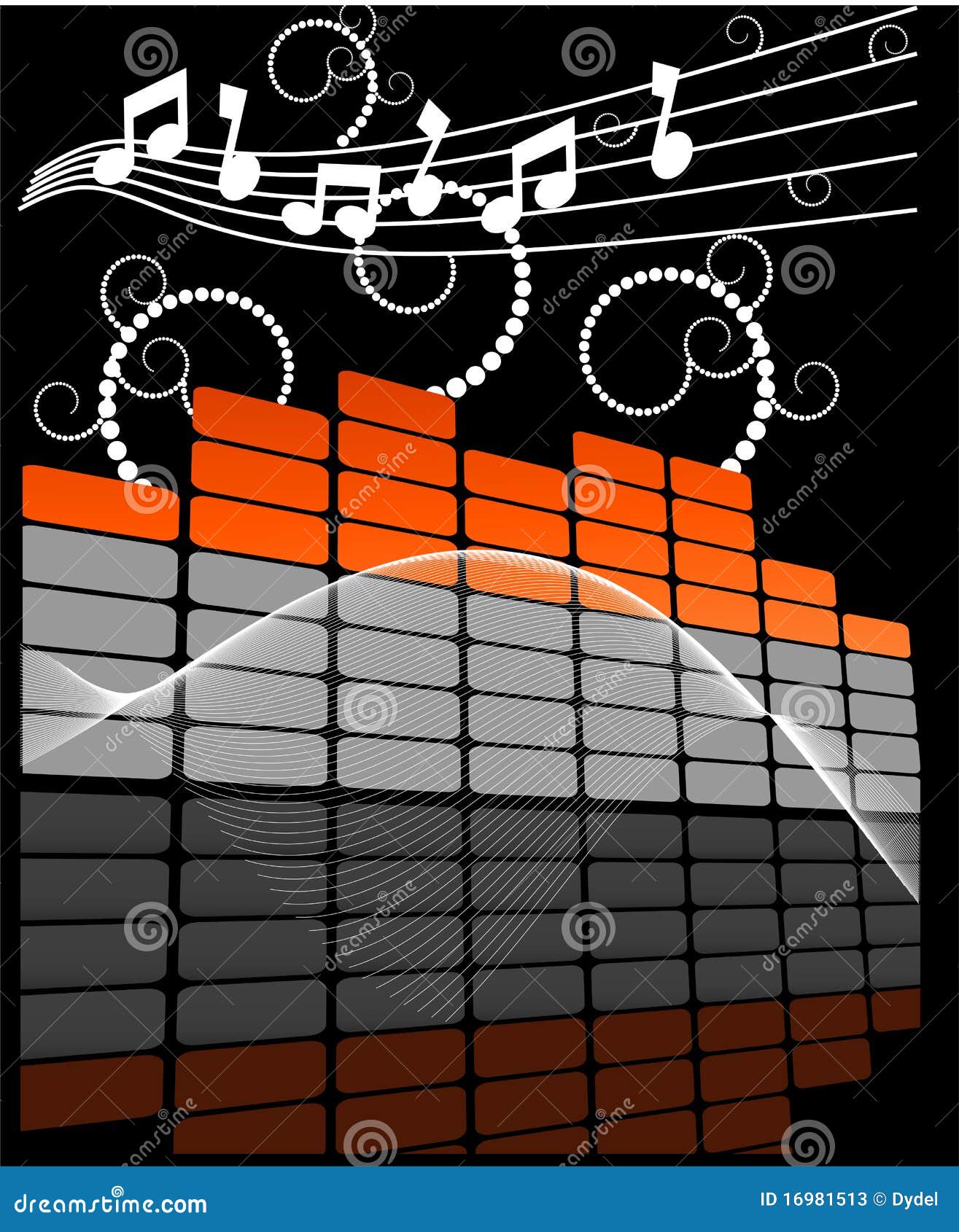 Graphic equalizer stock illustration. Illustration of copy - 16981513