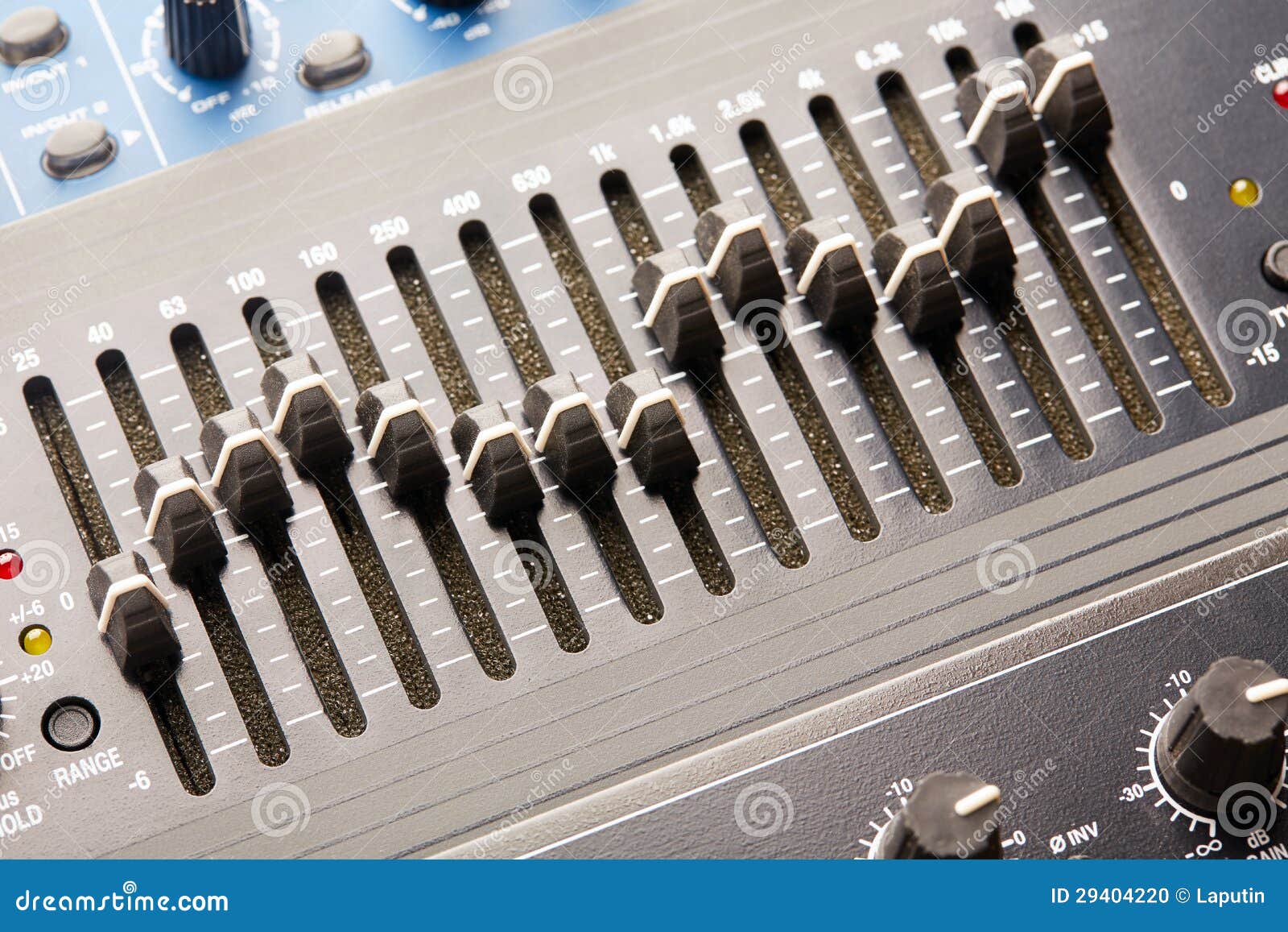 Graphic Equalizer stock photo. Image of buttons, broadcast - 29404220
