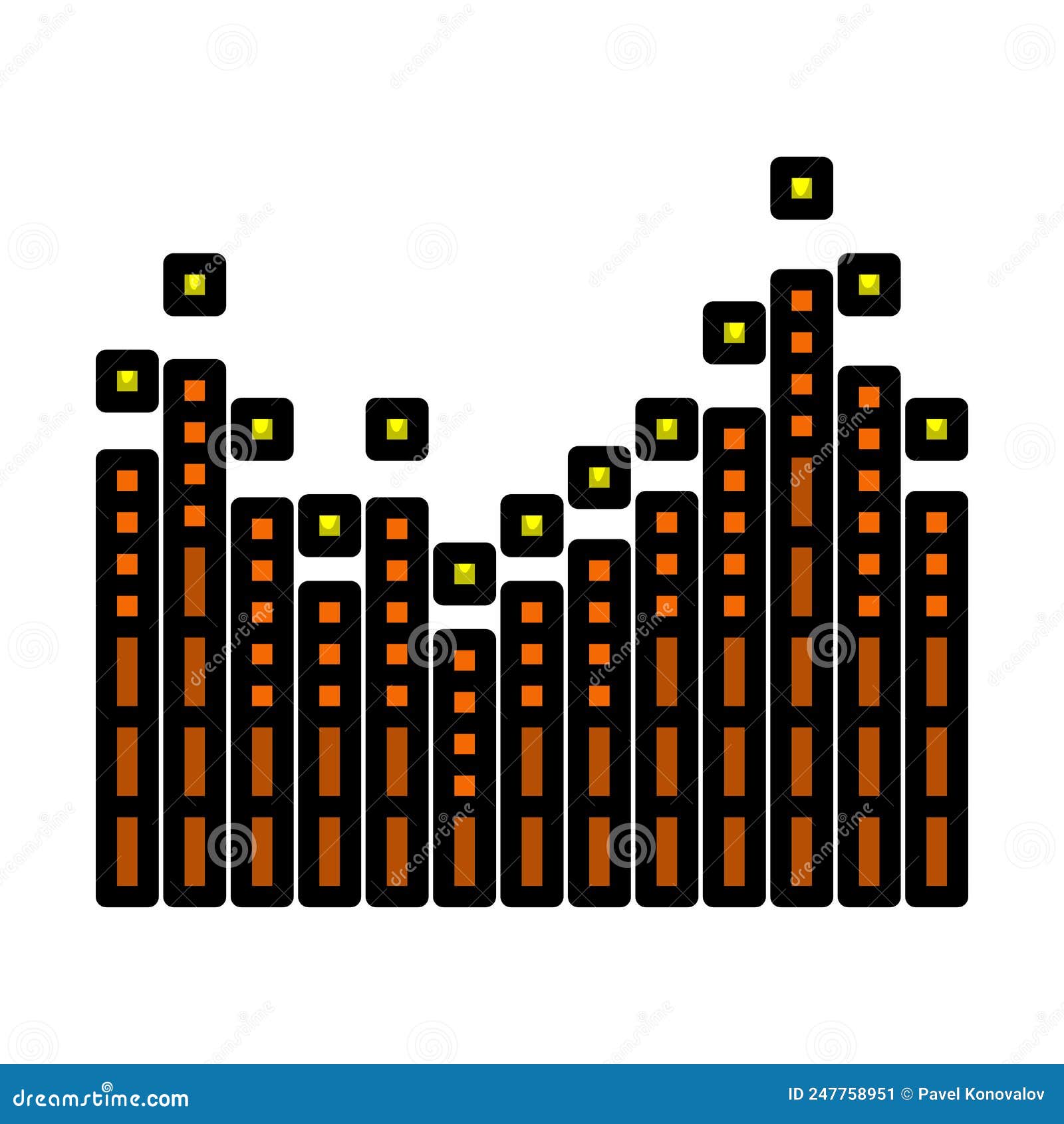 Graphic Equalizer Icon stock vector. Illustration of mixer - 247758951