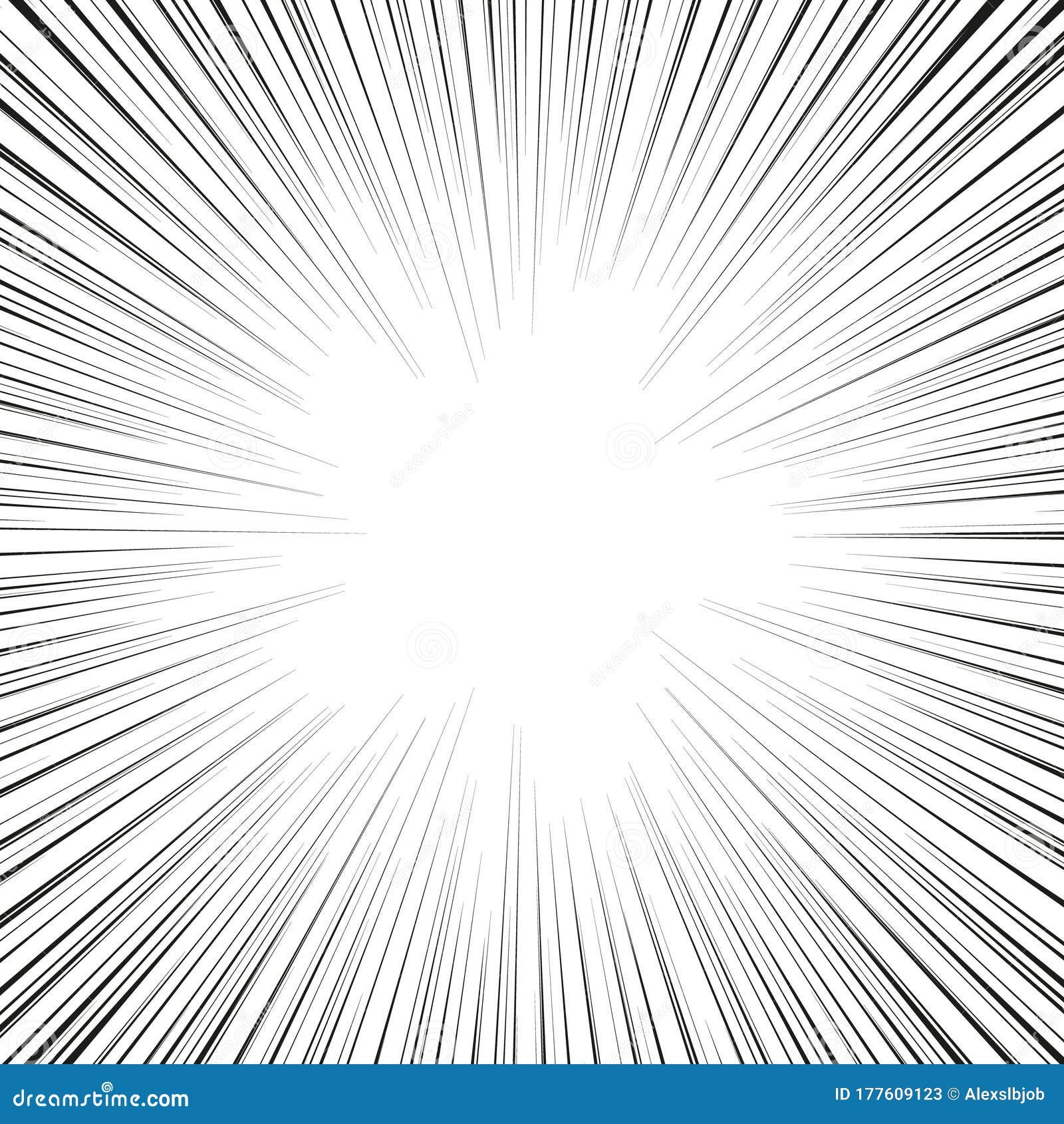 Graphic Explosion with Speed Lines. Comic Book Design Element. Vector ...