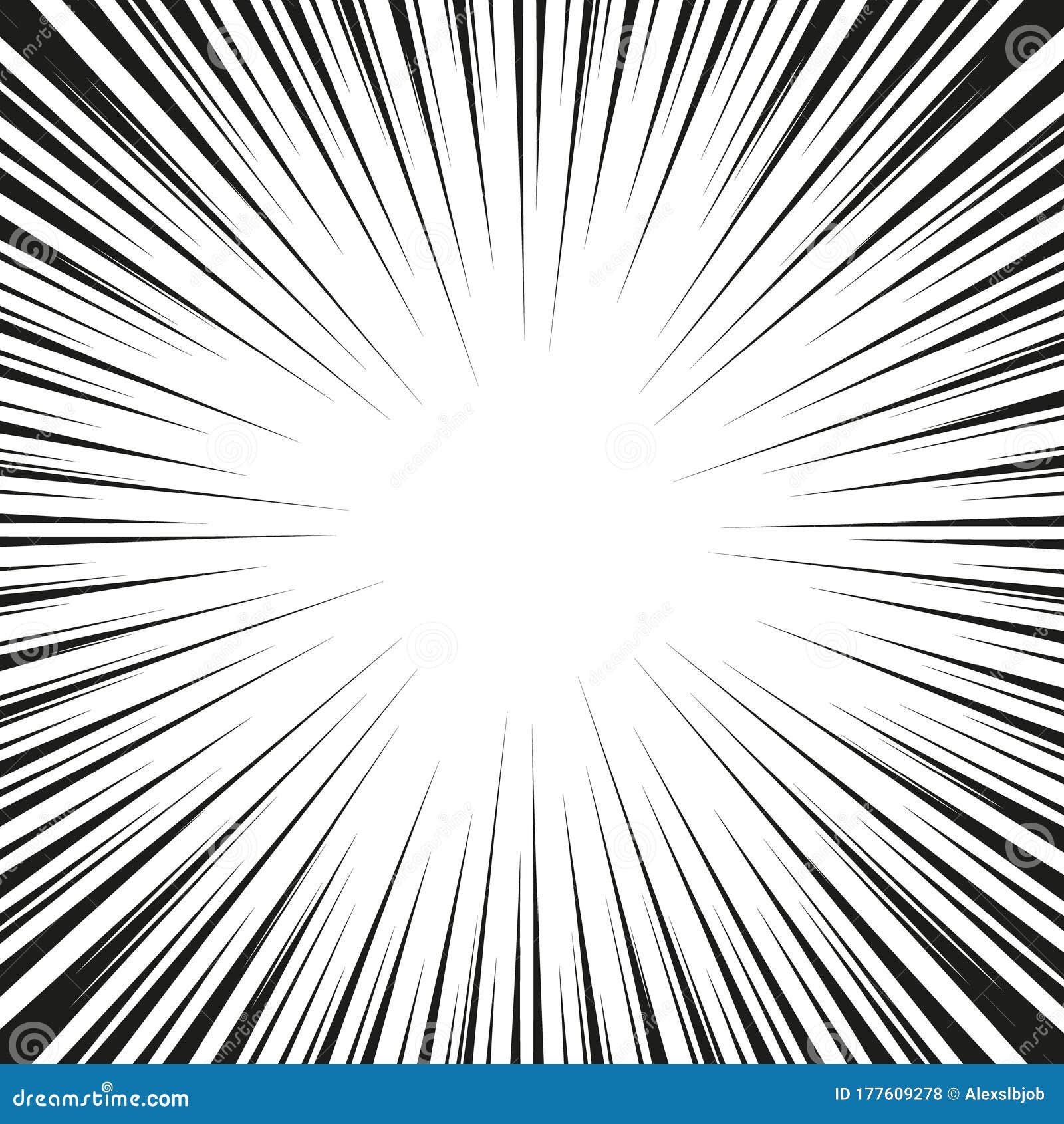 Graphic Explosion with Speed Lines. Comic Book Design Element. Vector ... Graphic Explosion with Speed Lines. Comic Book Design Element. Vector ...