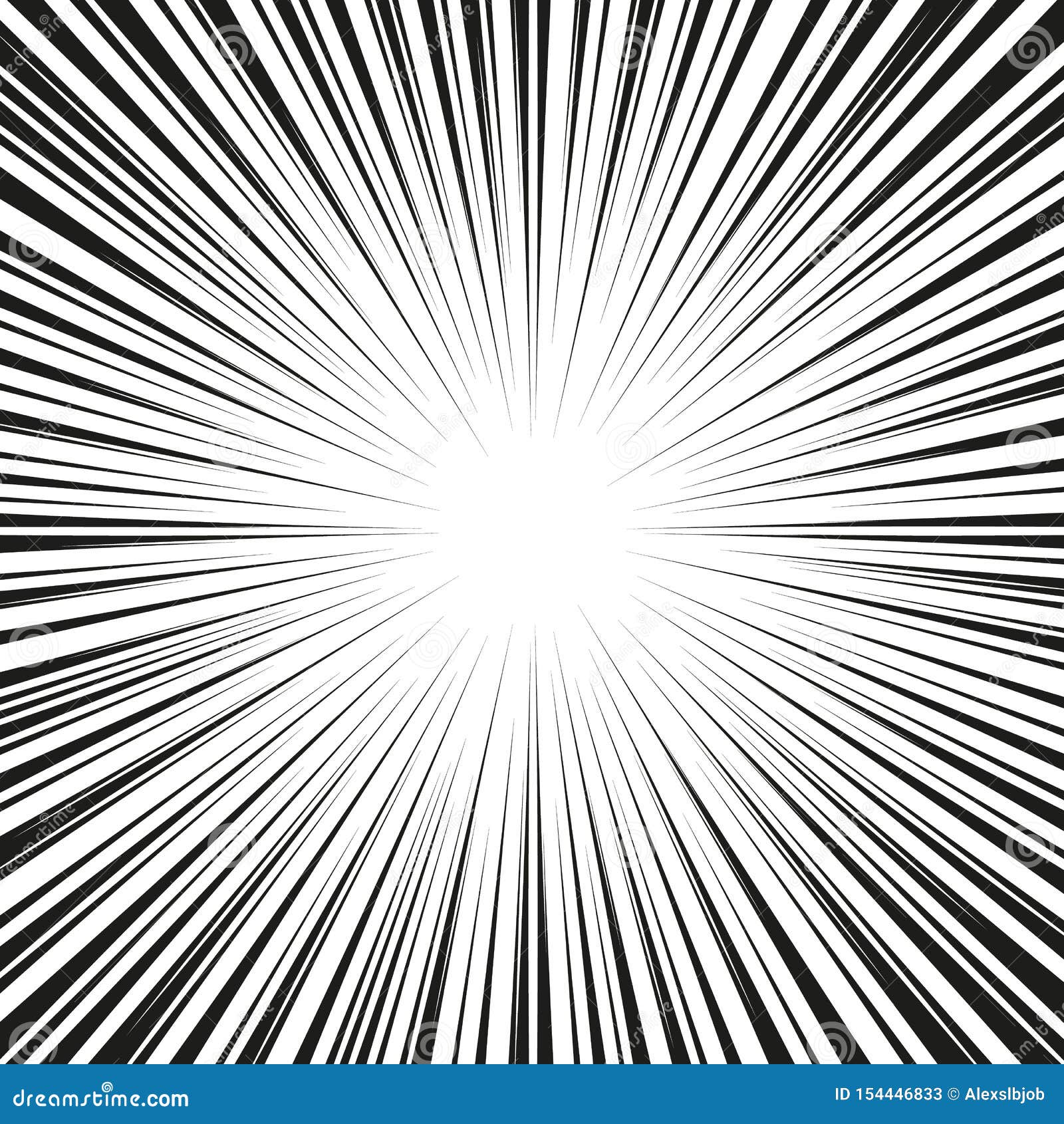 Graphic Explosion with Speed Lines. Comic Book Design Element. Retro ...