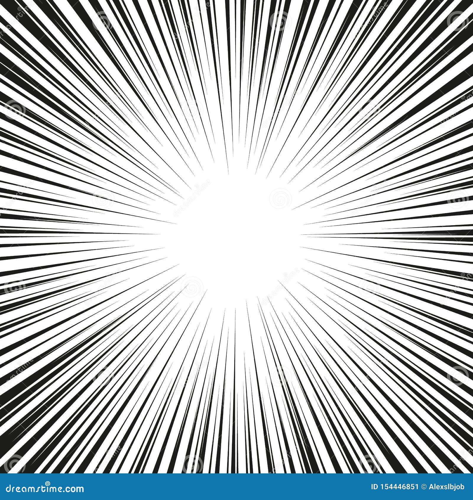 Graphic Explosion with Speed Lines. Comic Book Design Element. Retro ...