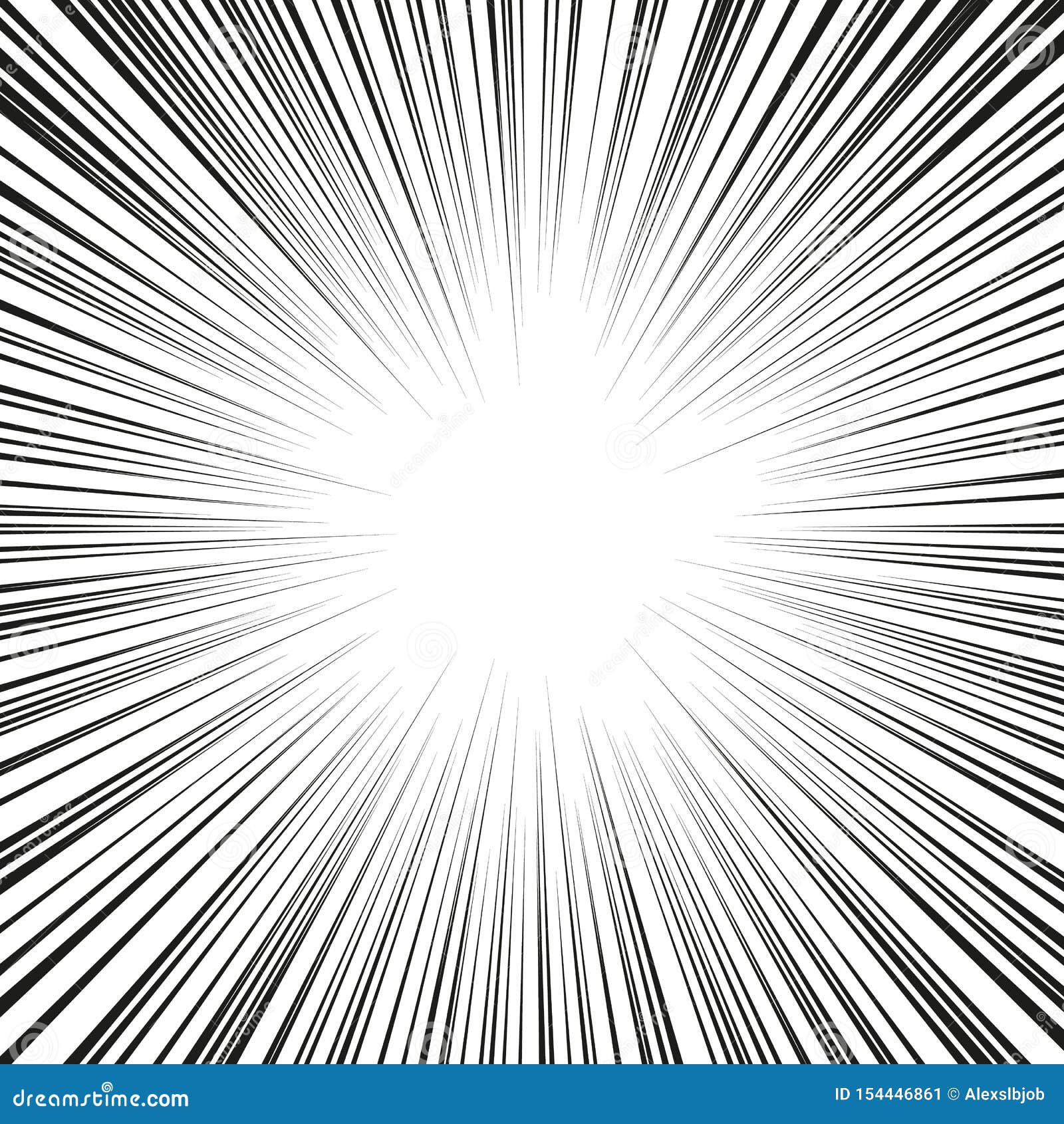 Graphic Explosion with Speed Lines. Comic Book Design Element. Retro ...