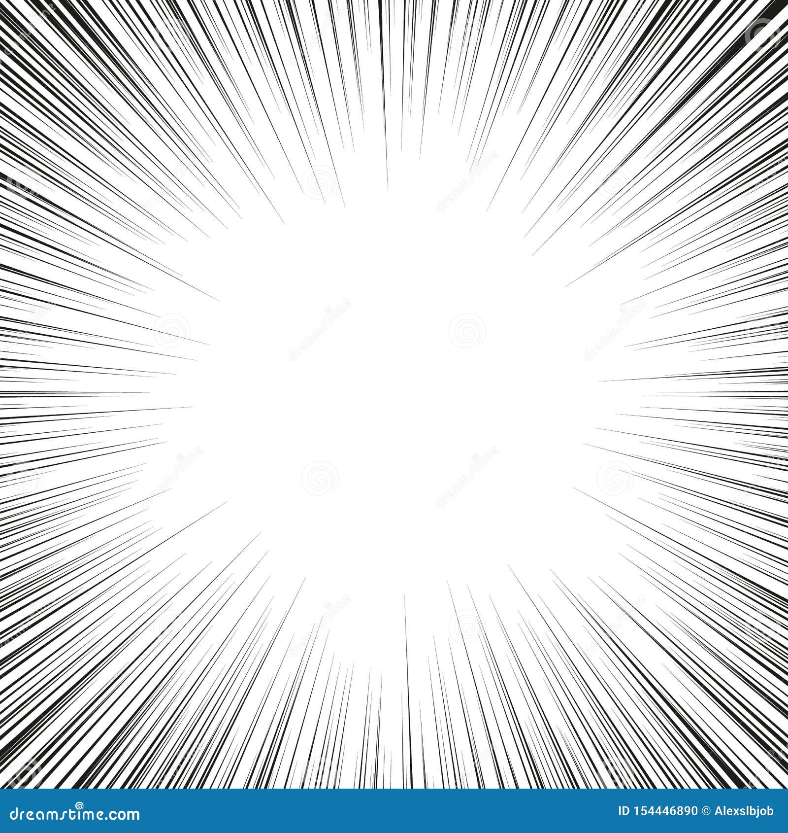 Graphic Explosion with Speed Lines. Comic Book Design Element. Retro ...