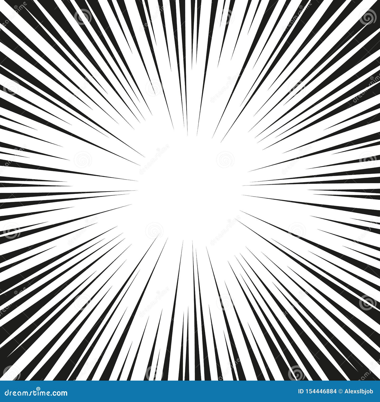 Graphic Explosion with Speed Lines. Comic Book Design Element. Retro ...