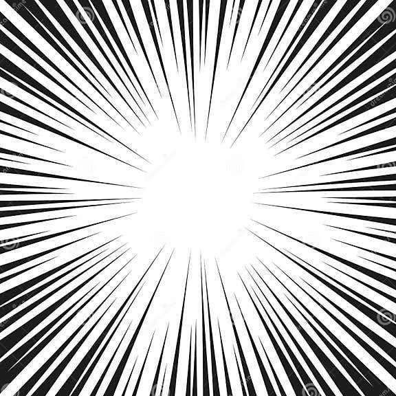 Graphic Explosion with Speed Lines. Comic Book Design Element. Retro ...