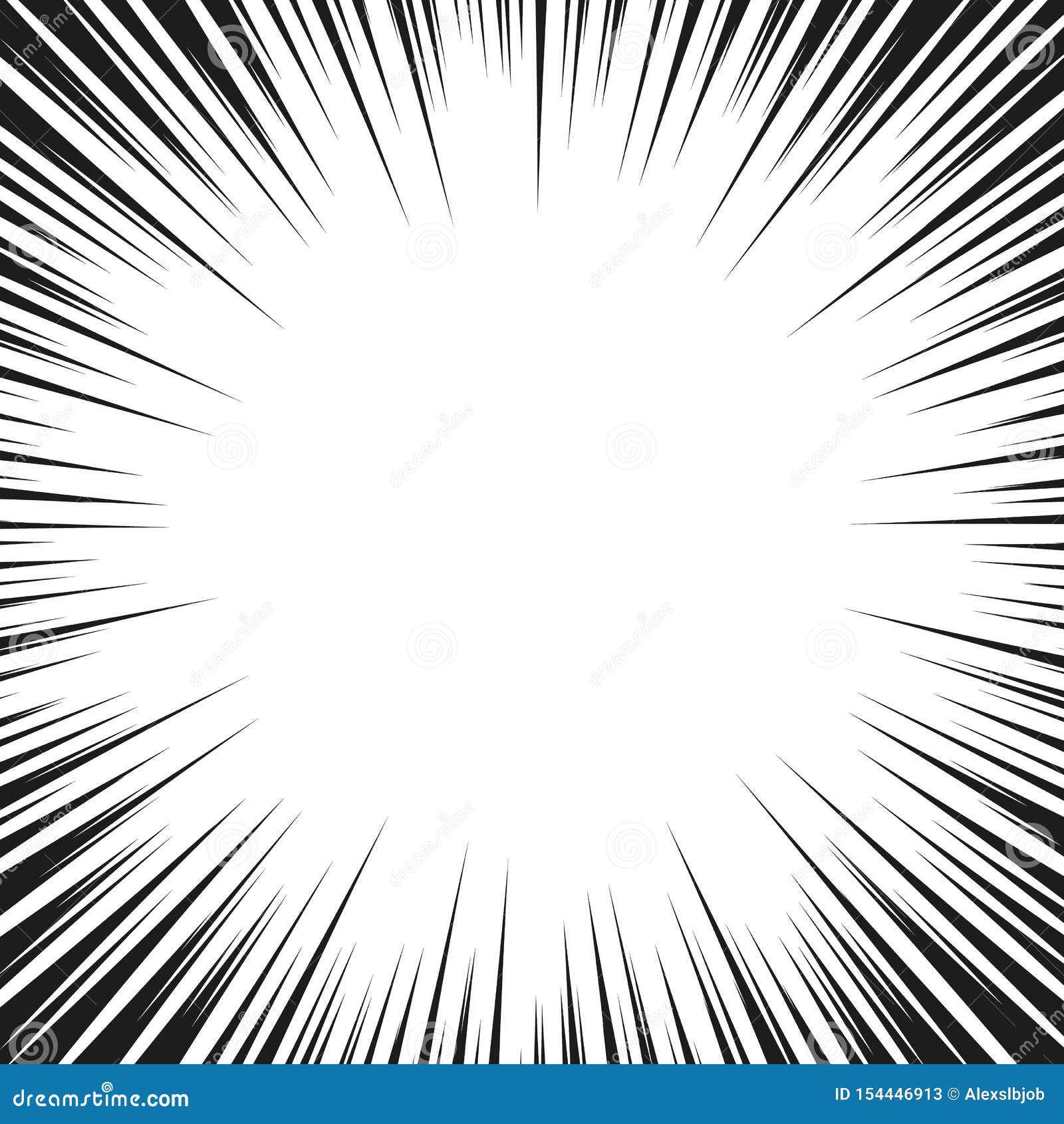 Graphic Explosion with Speed Lines. Comic Book Design Element. Retro ...